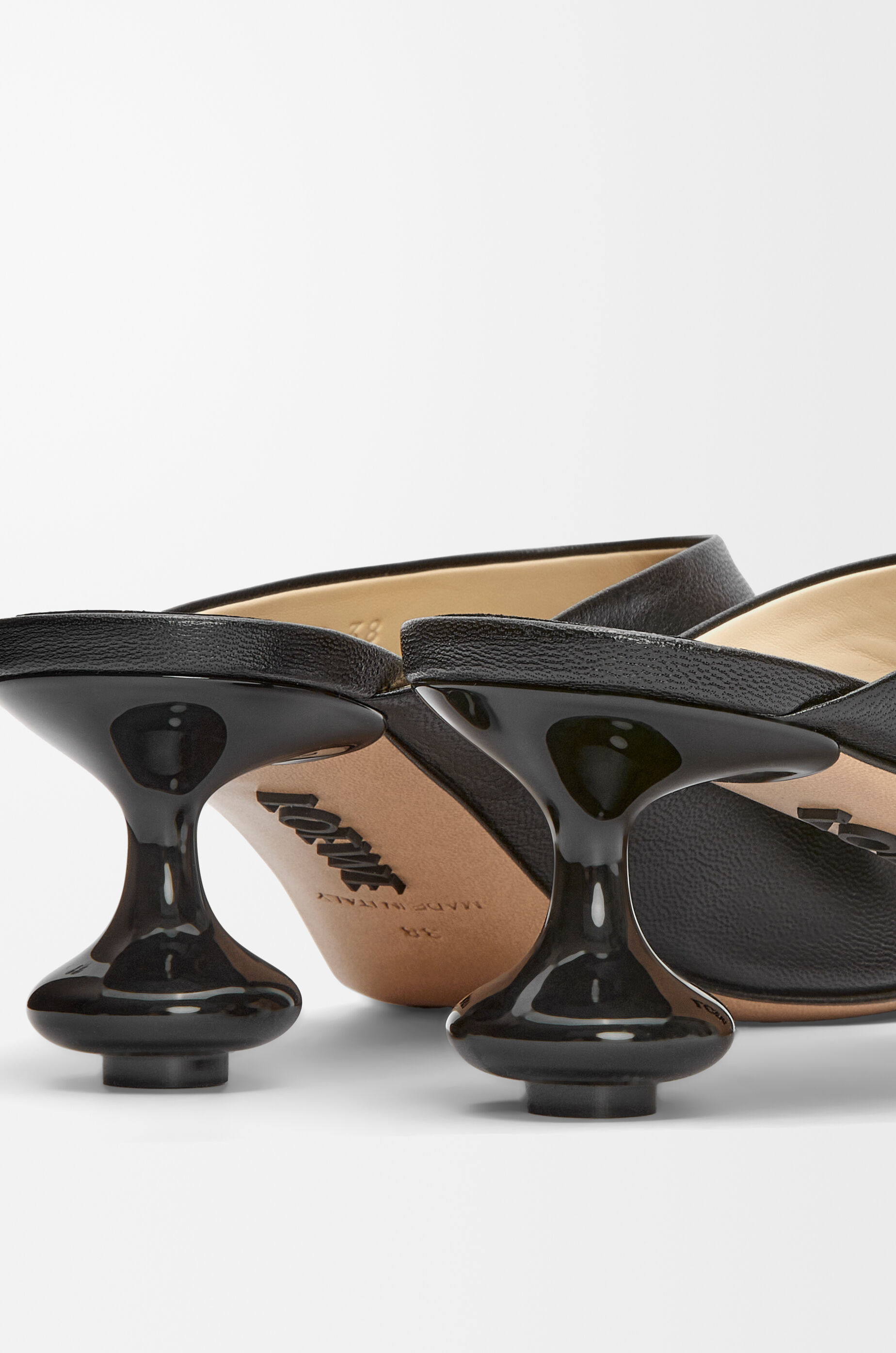 Toy mule in goatskin Black - LOEWE