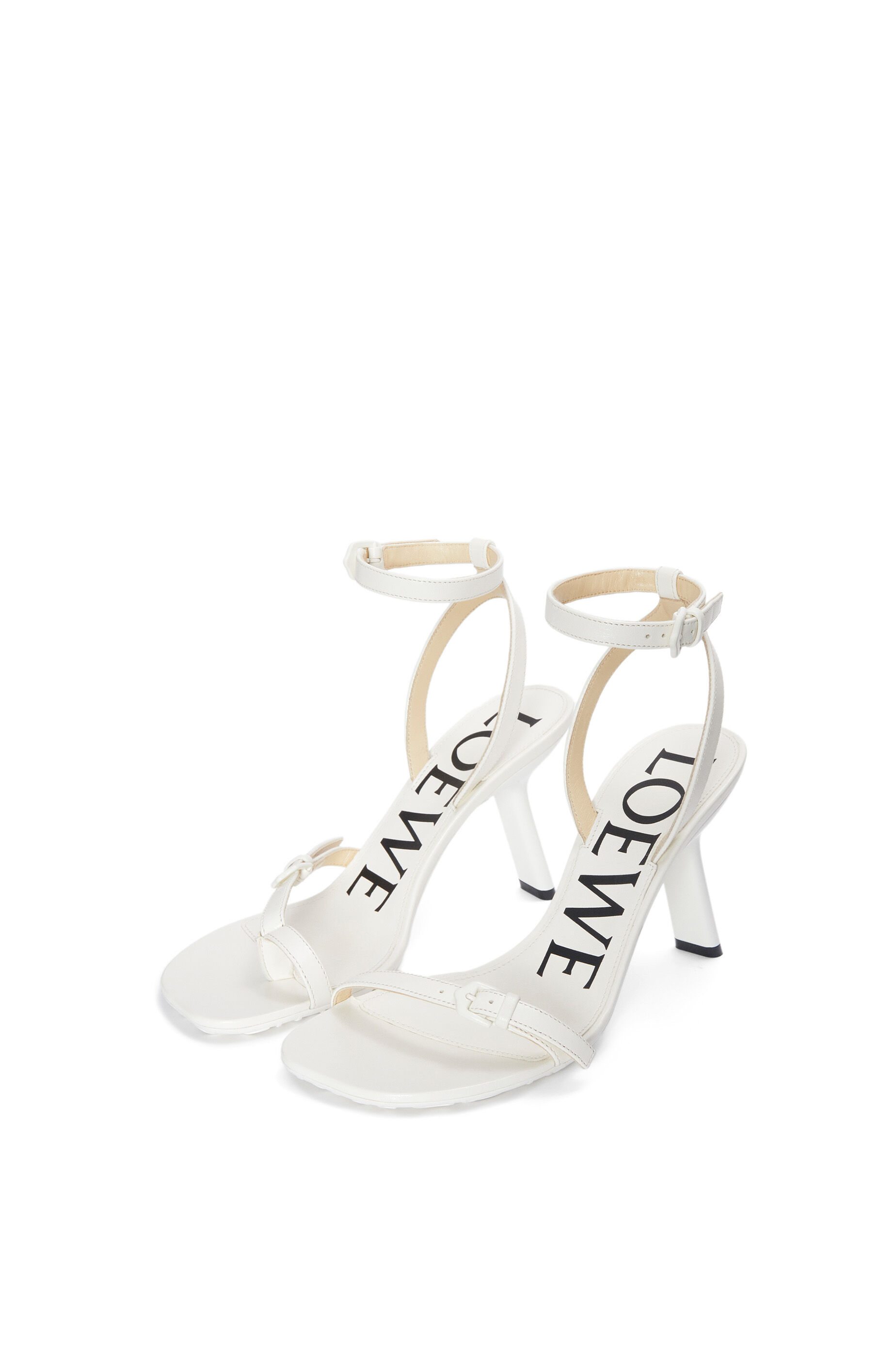 Petal stiletto sandal in lambskin White - LOEWE