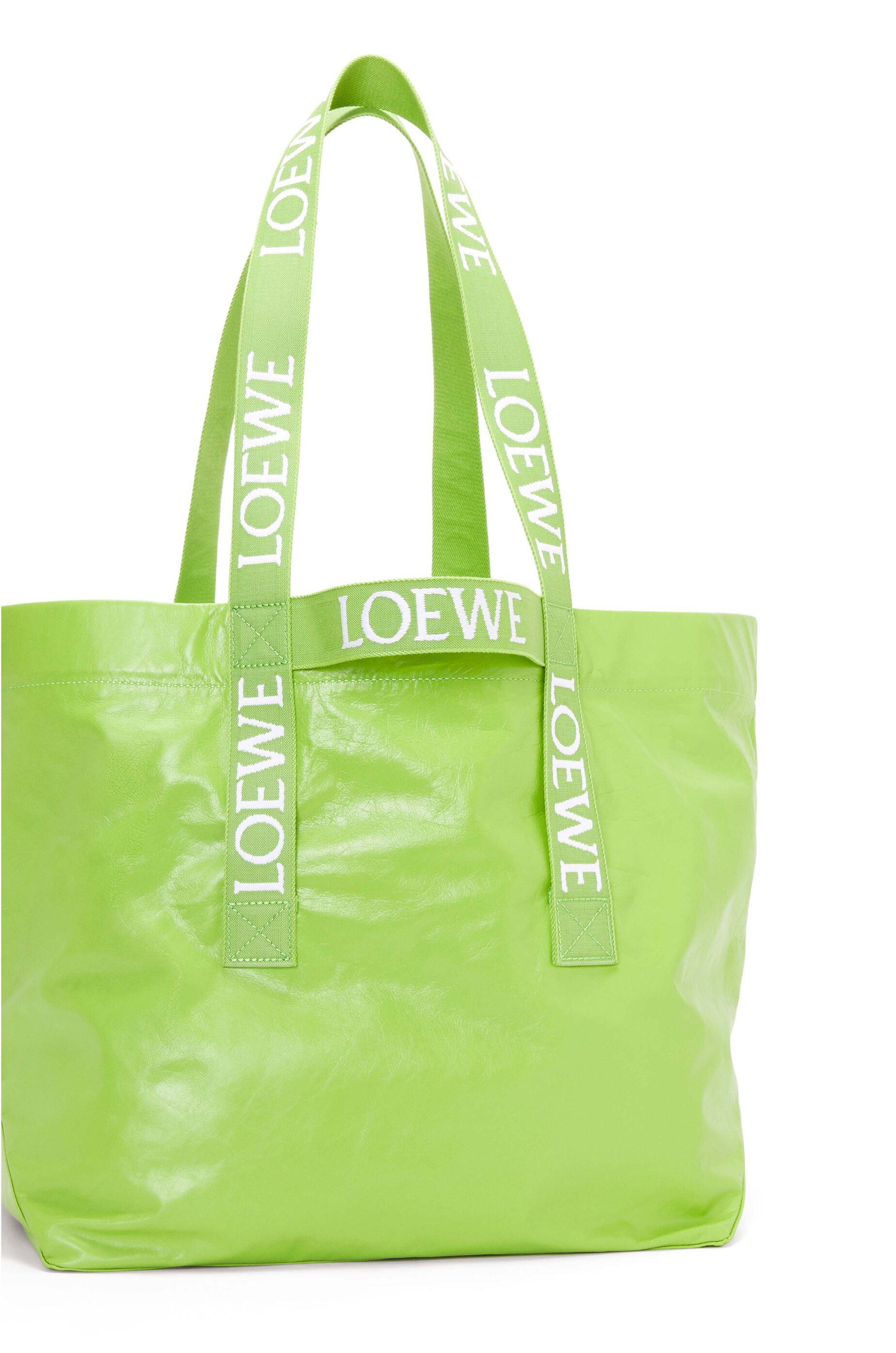 Fold Shopper in paper calfskin Bright Apple - LOEWE