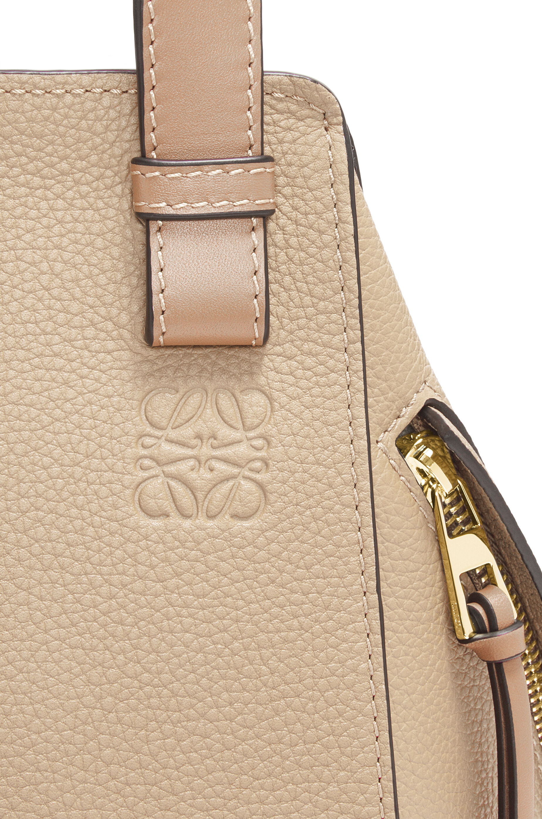 Compact Hammock bag in soft grained calfskin Sand - LOEWE