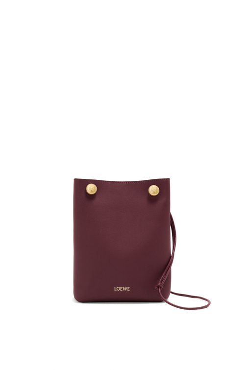 Pebble pouch in smooth calfskin Dark Burgundy - LOEWE