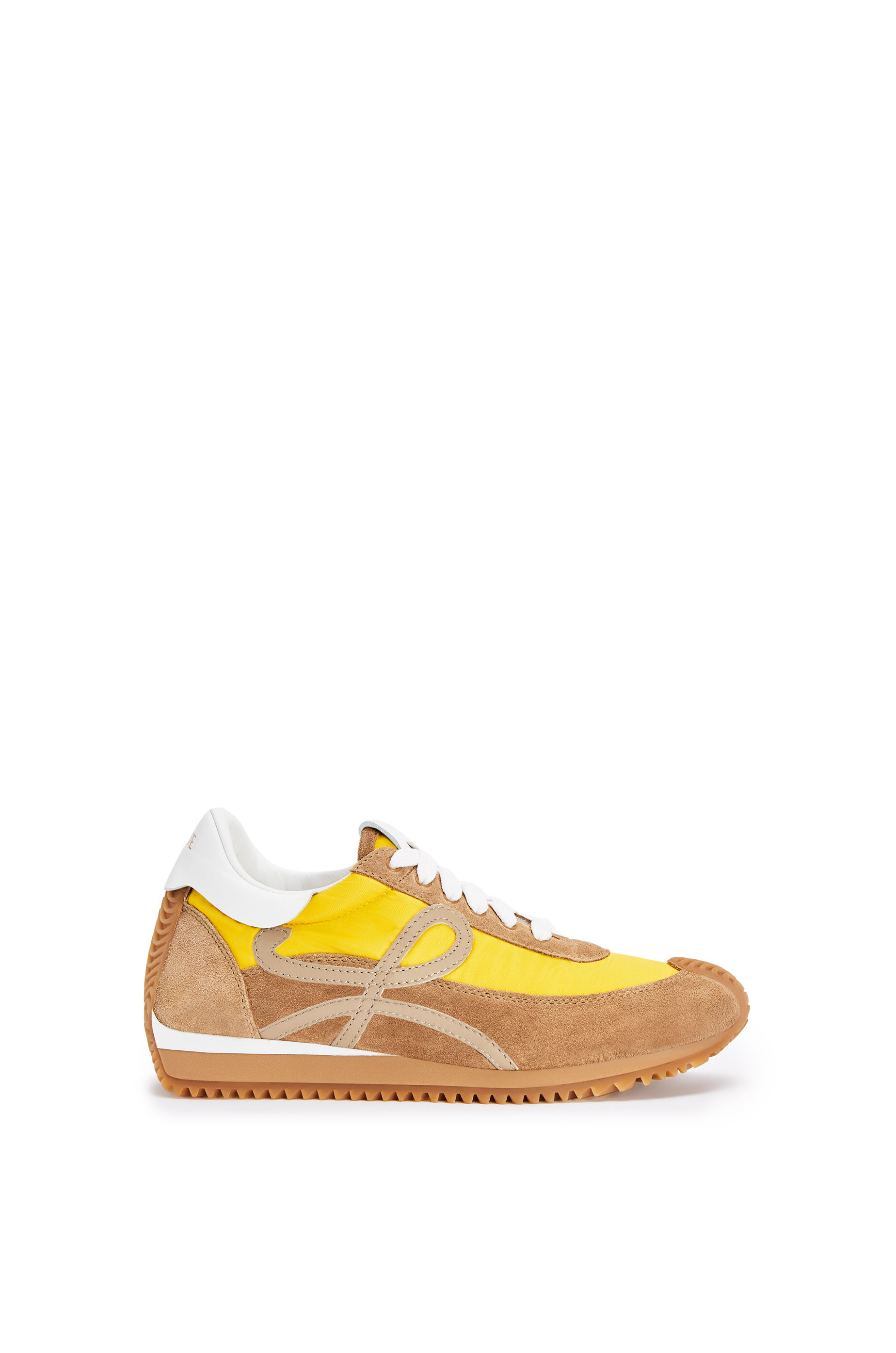 Flow runner in suede and polyester Yellow/Natural - LOEWE