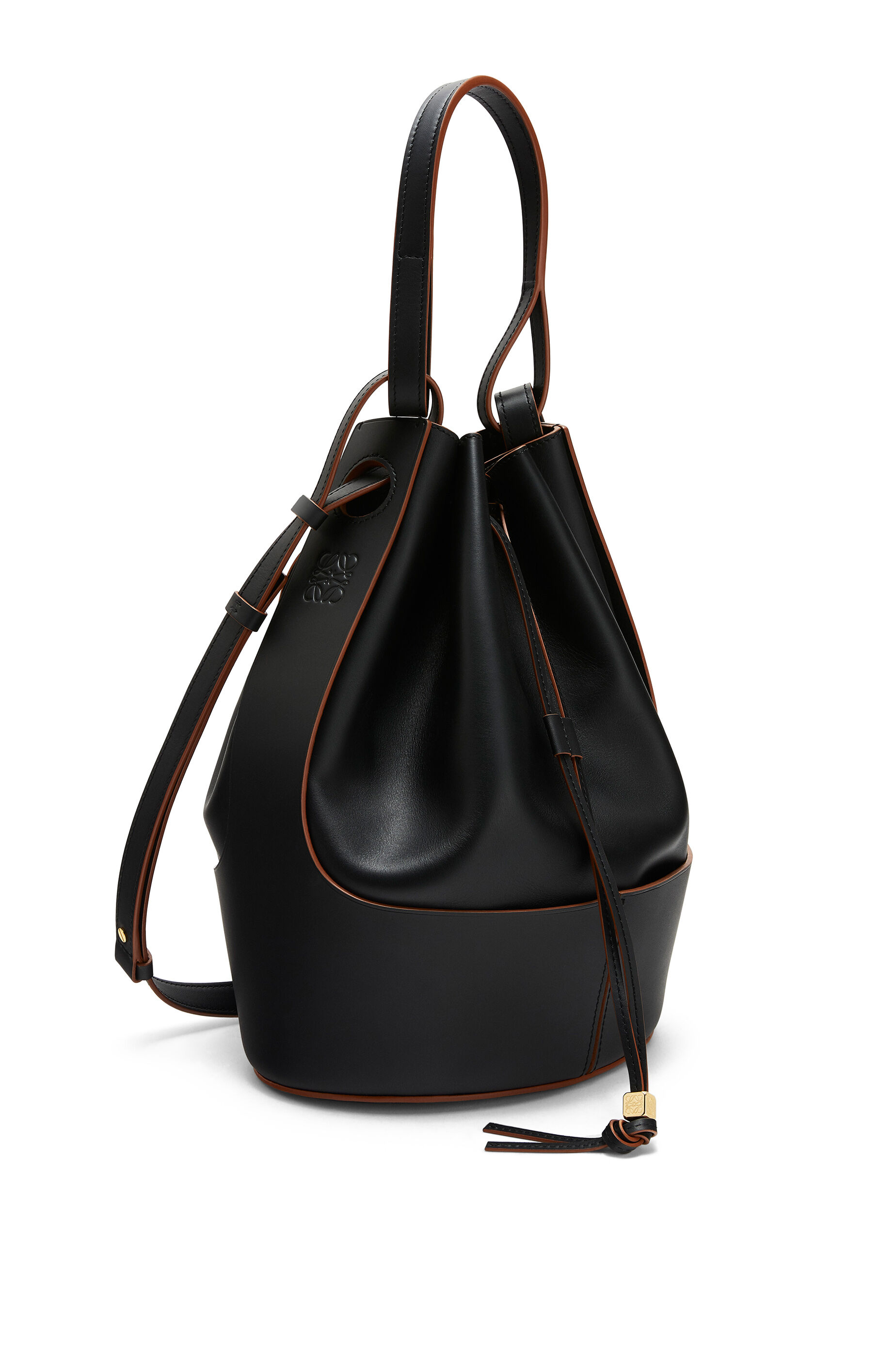 Bolso Balloon grande en piel de ternera napa Negro - LOEWE