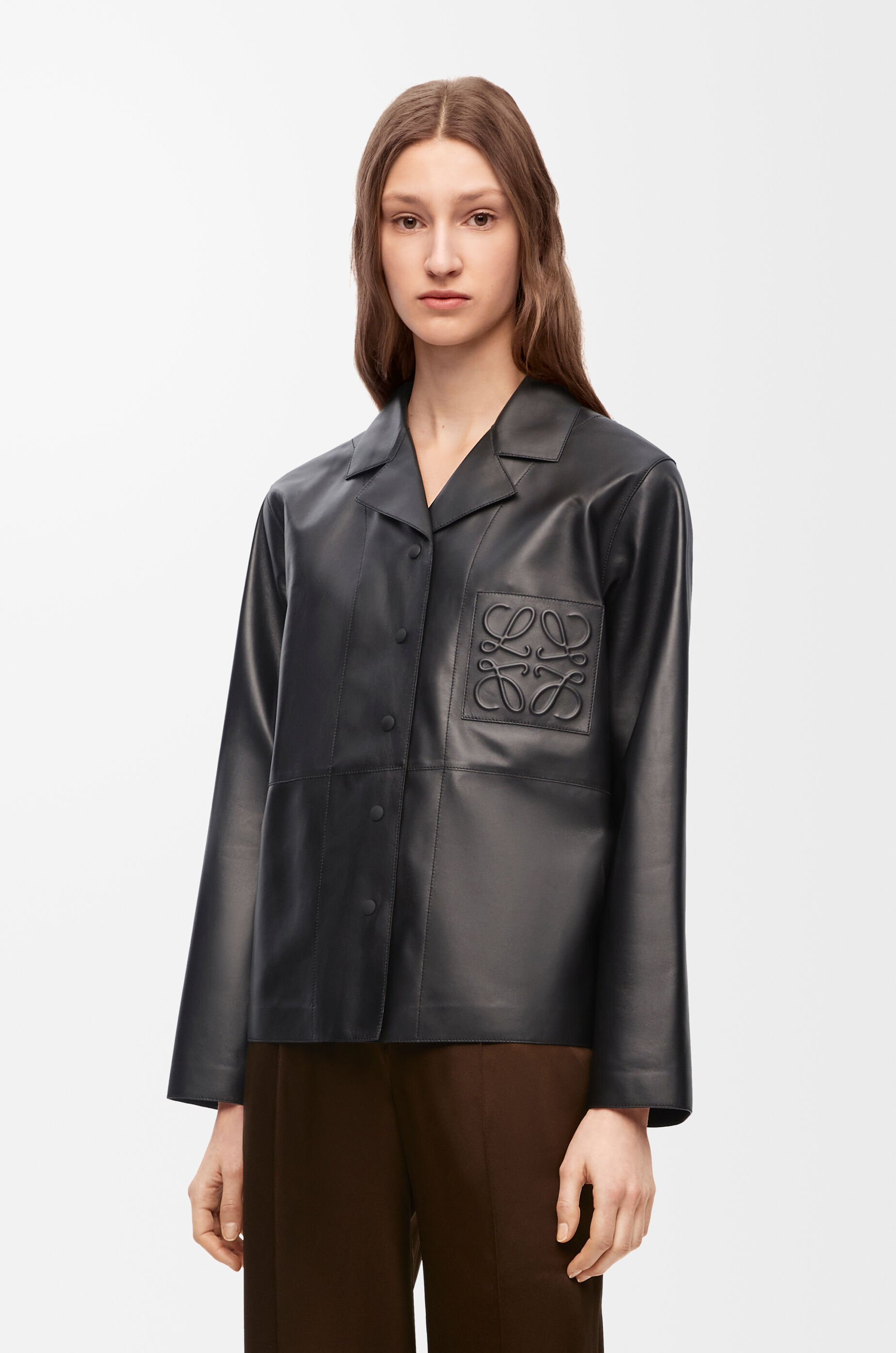 Pyjama blouse in nappa lambskin Black - LOEWE