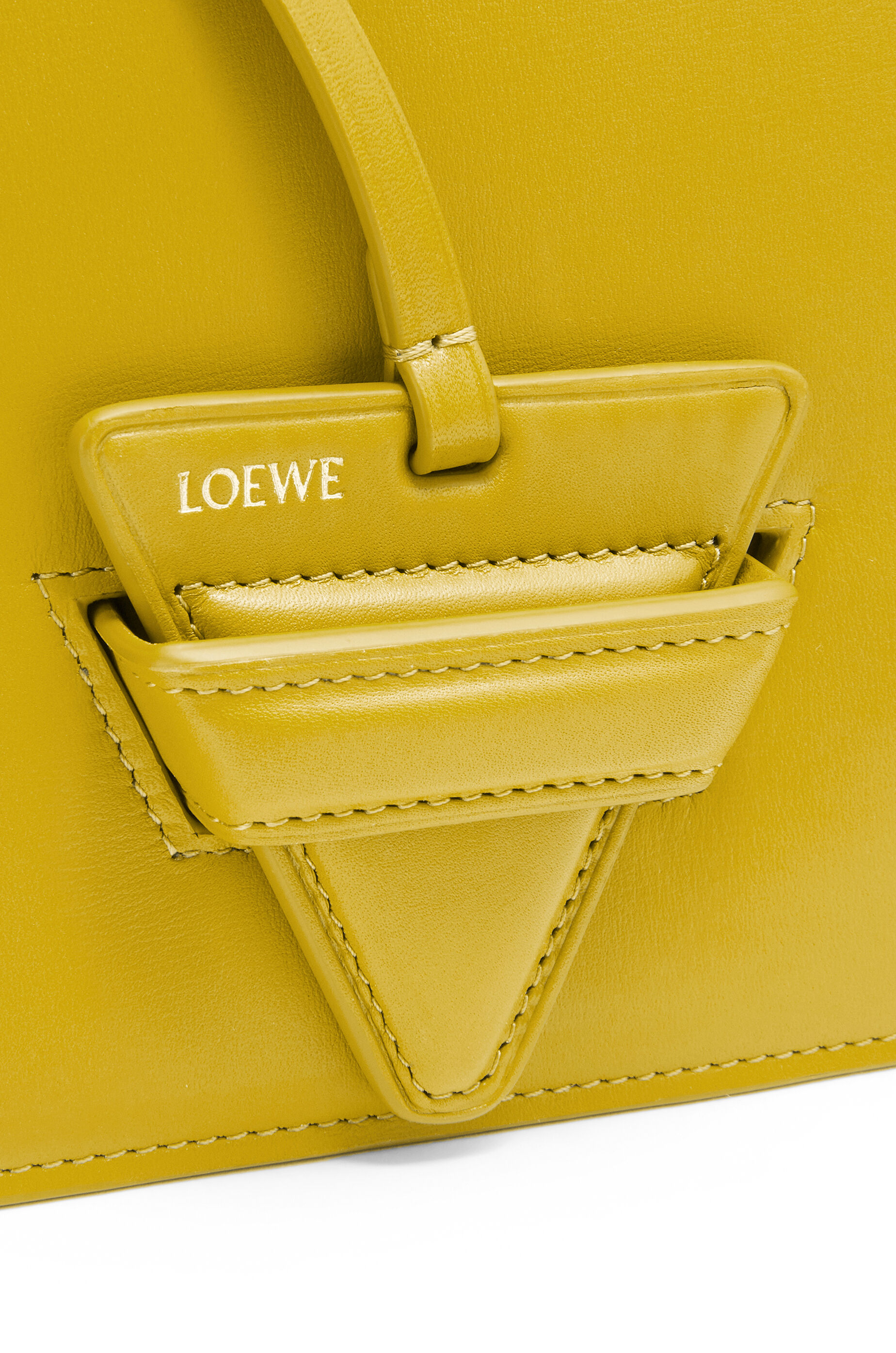 Barcelona bag in silk calfskin Ochre - LOEWE