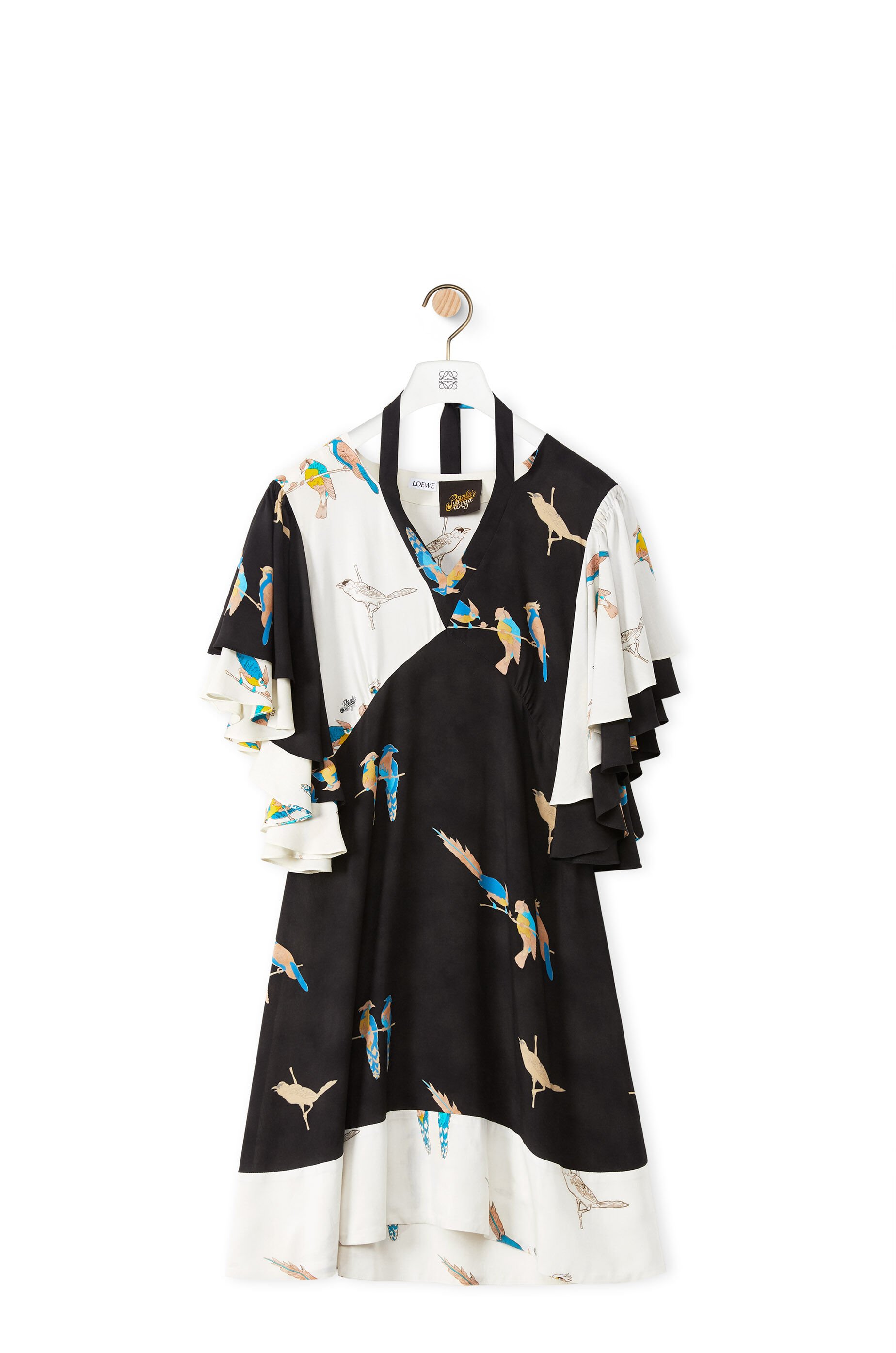 Parrot ruffle dress Multicolor - LOEWE