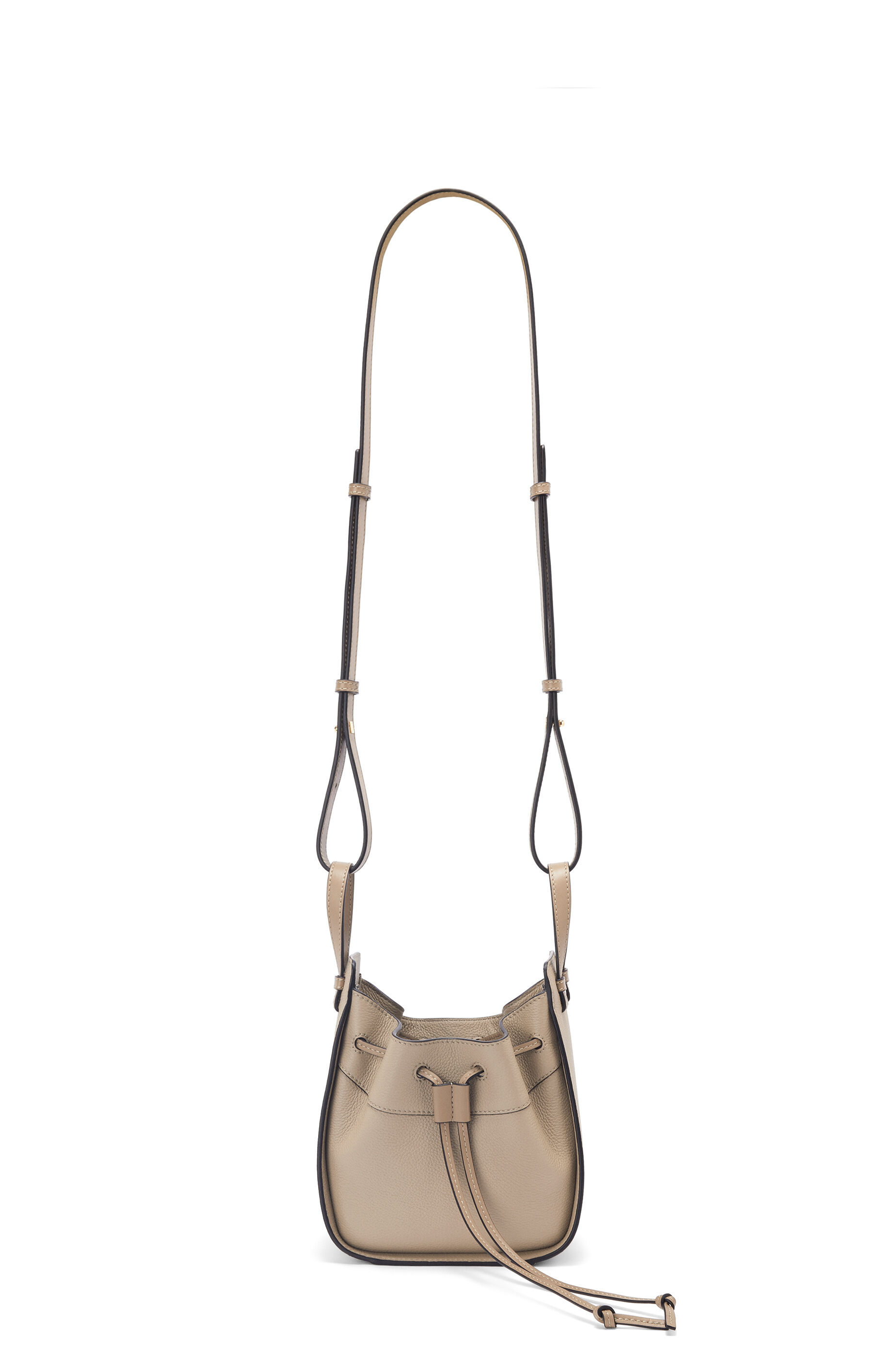 Mini Hammock drawstring in soft grained calfskin Sand - LOEWE