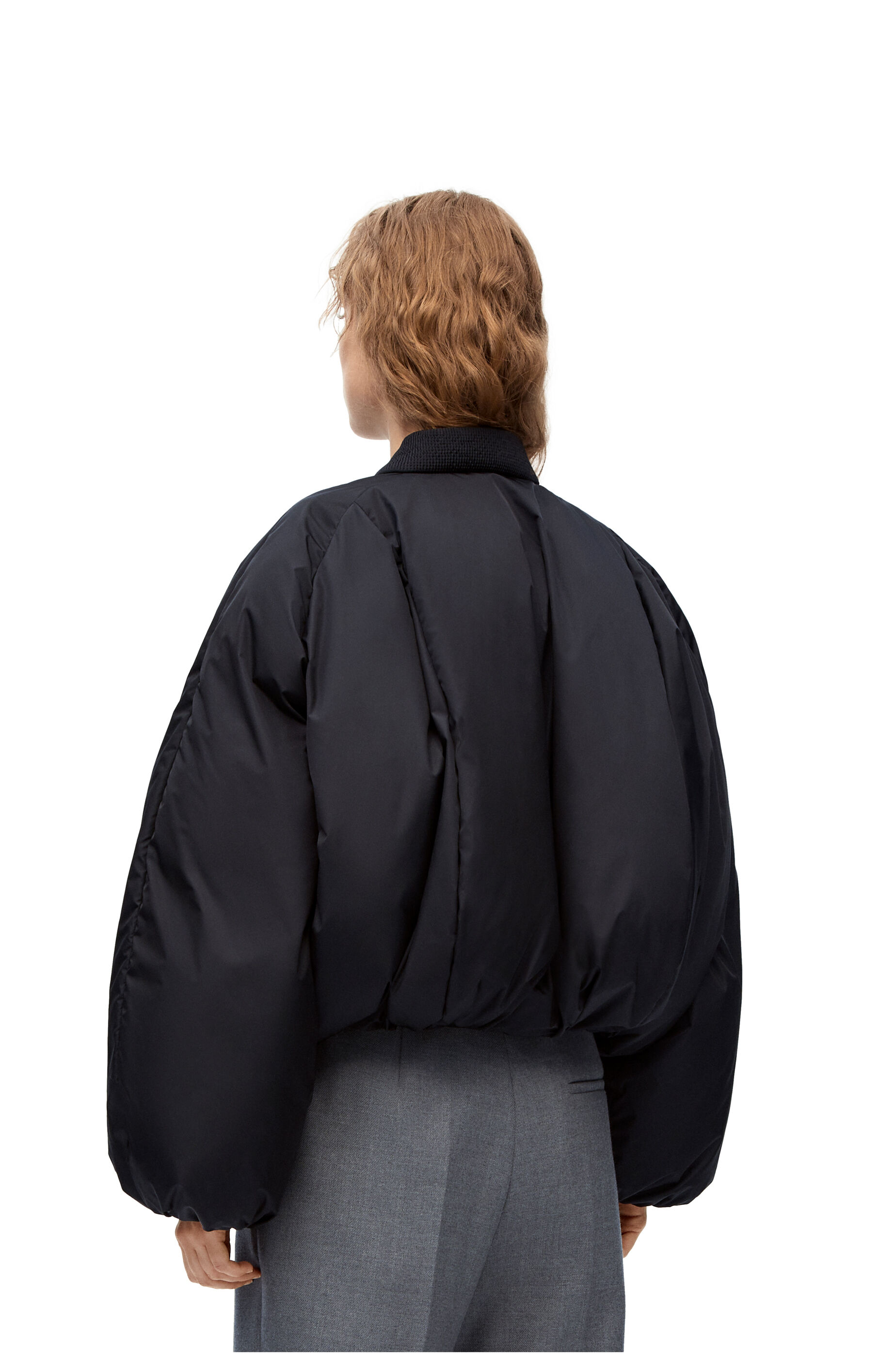 Padded bomber jacket in nylon Black - LOEWE