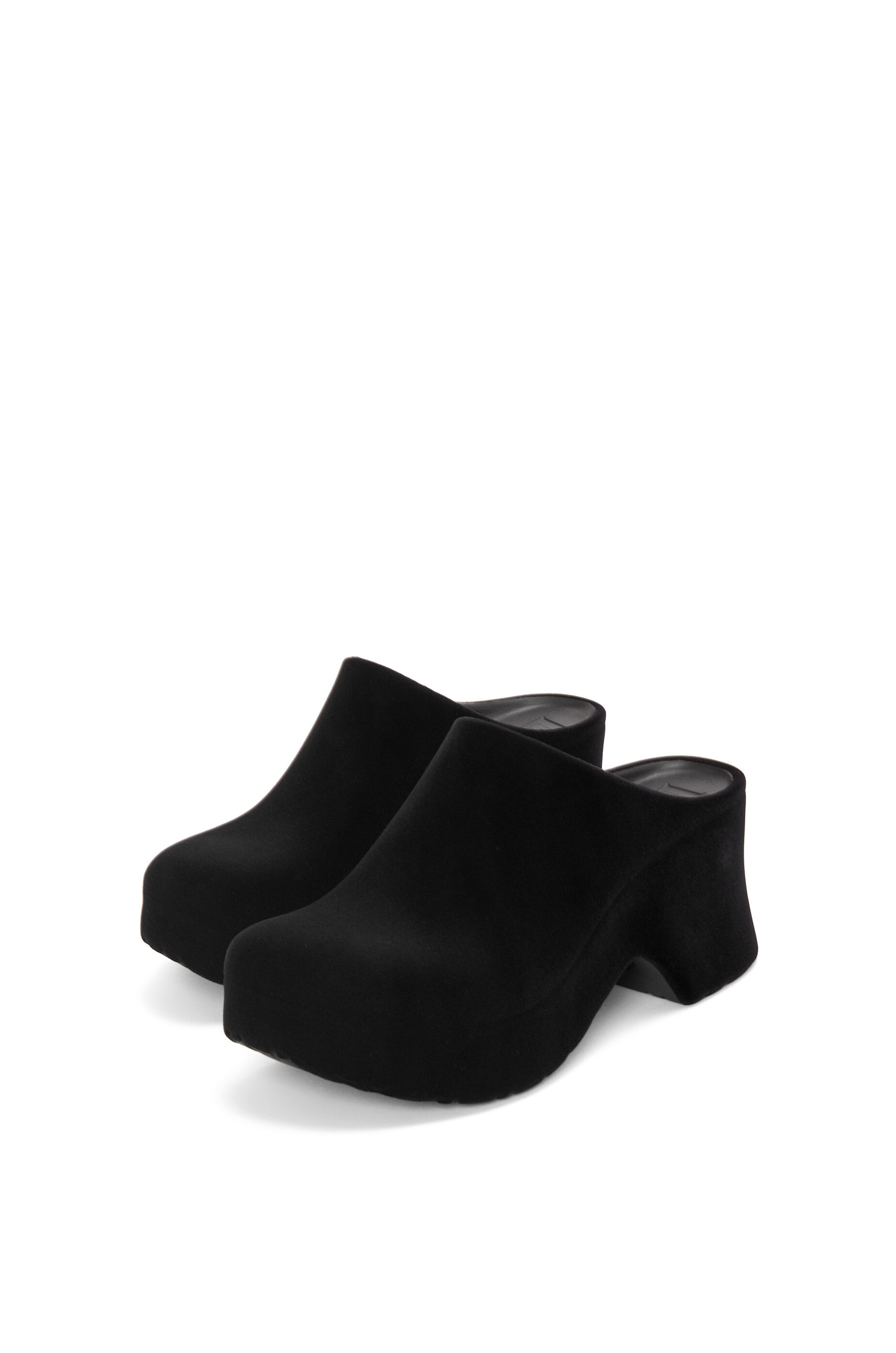 Terra Foam clog in flocked rubber Black - LOEWE