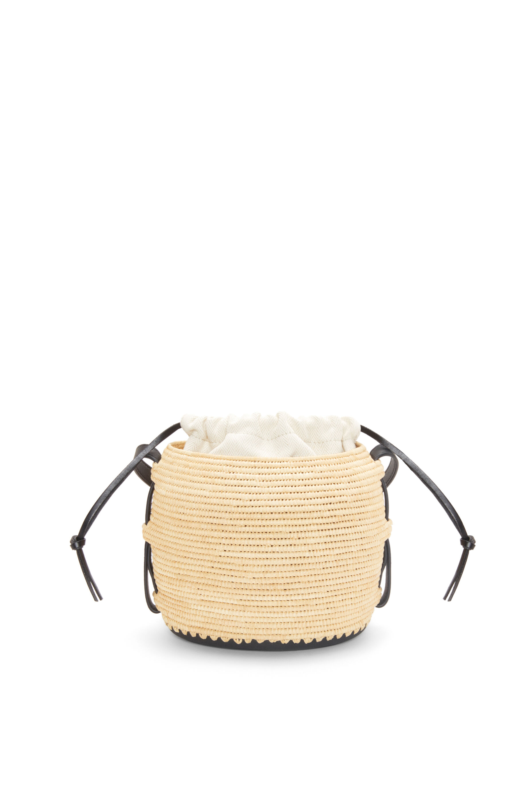 Bolso Beehive en rafia Natural/Negro - LOEWE