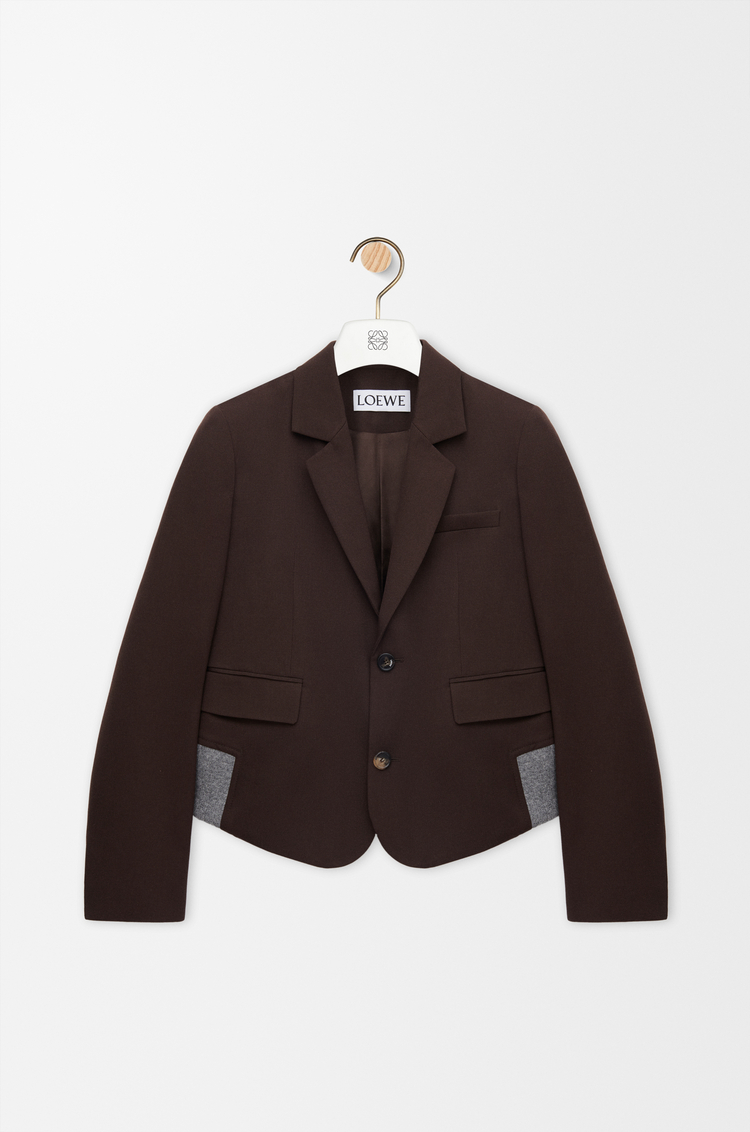 Tailored jacket in wool Brown - LOEWE