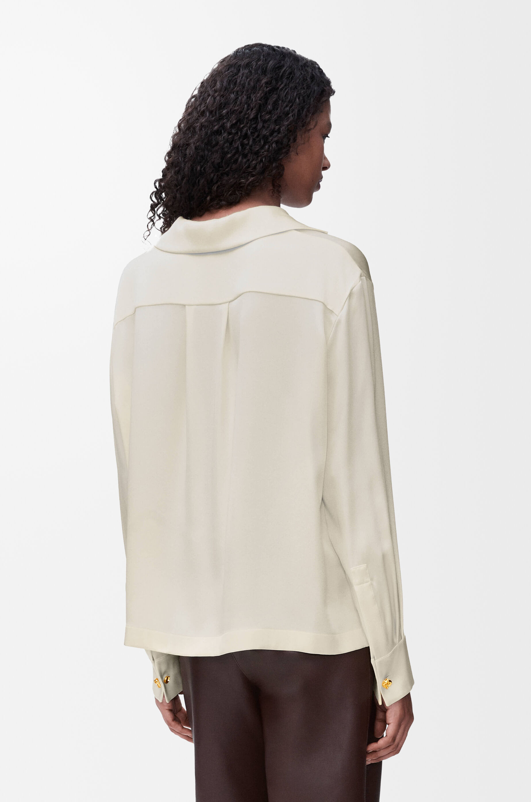 Pyjama blouse in silk Ivory - LOEWE