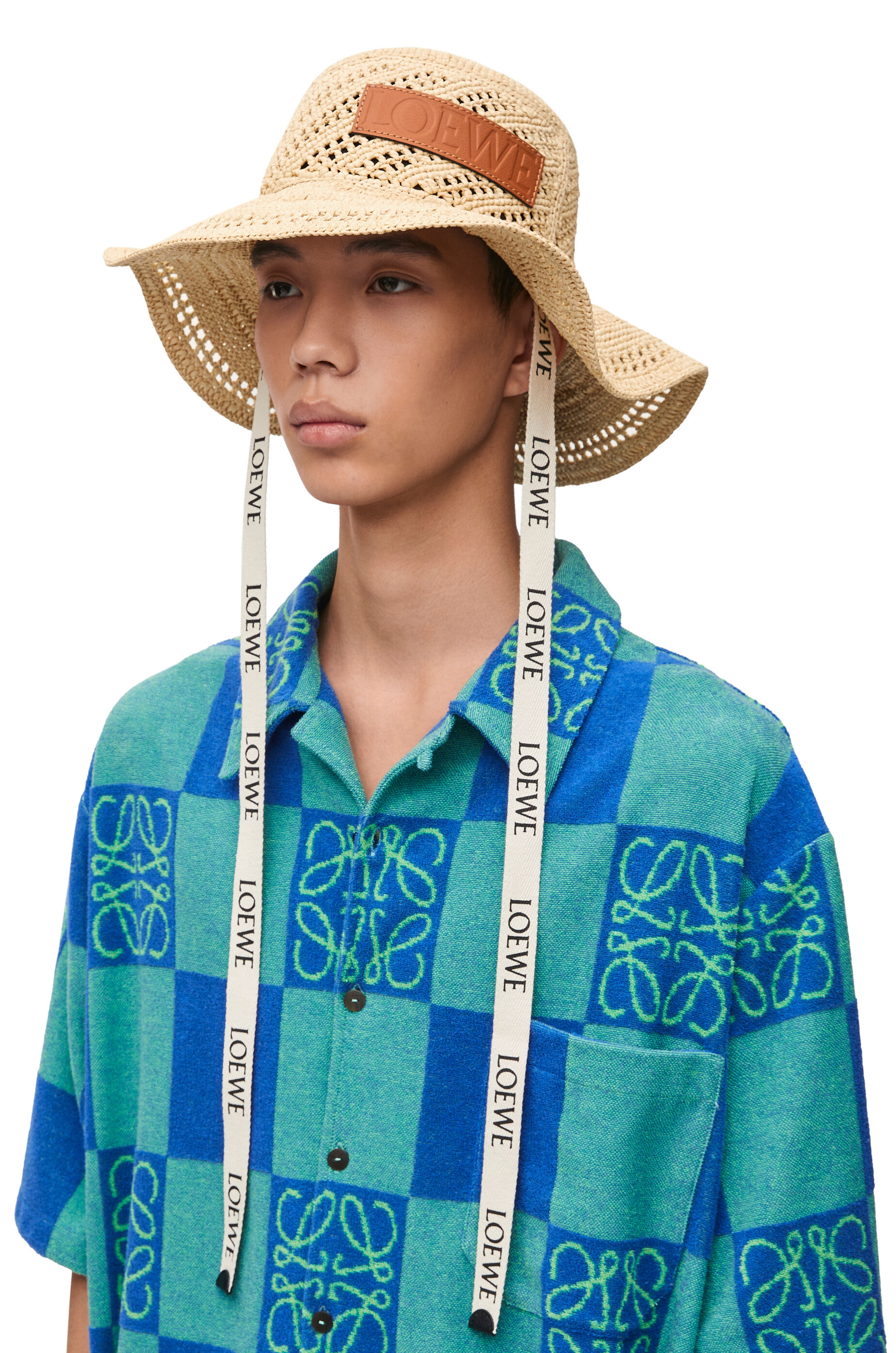 Fisherman hat in raffia Natural - LOEWE