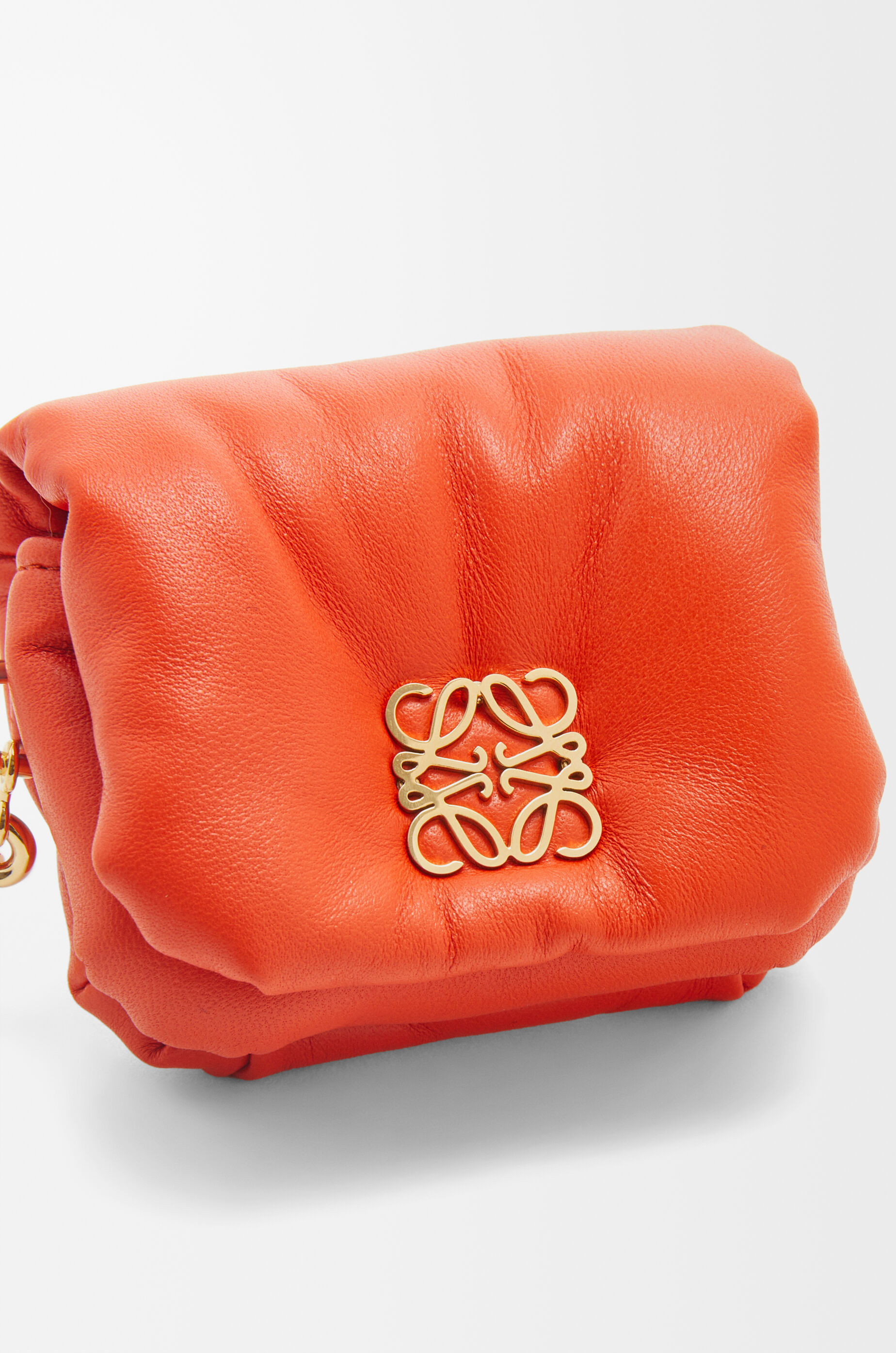Puffer Goya case in shiny nappa calfskin Sunrise Orange - LOEWE