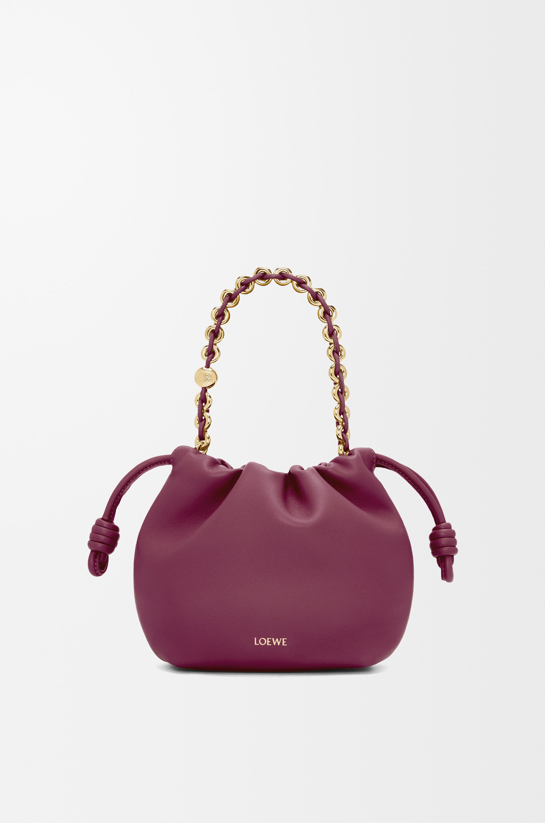 Mini Flamenco Purse bag in mellow nappa lambskin Crimson - LOEWE