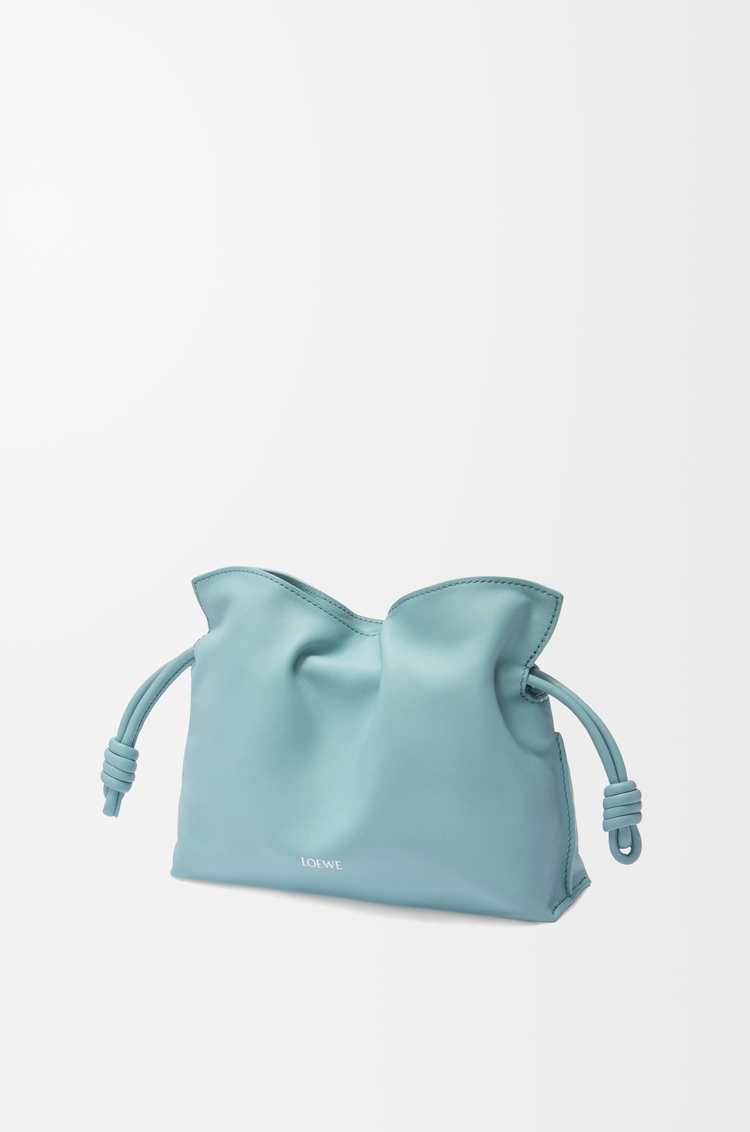 Squid mini Flamenco clutch in nappa calfskin Green - LOEWE