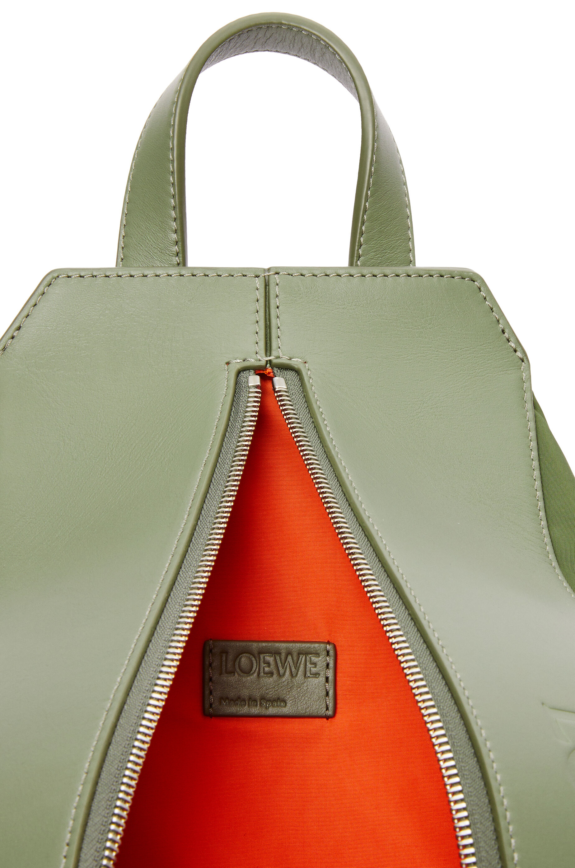 Small Convertible backpack in nylon and calfskin Khaki Green - LOEWE