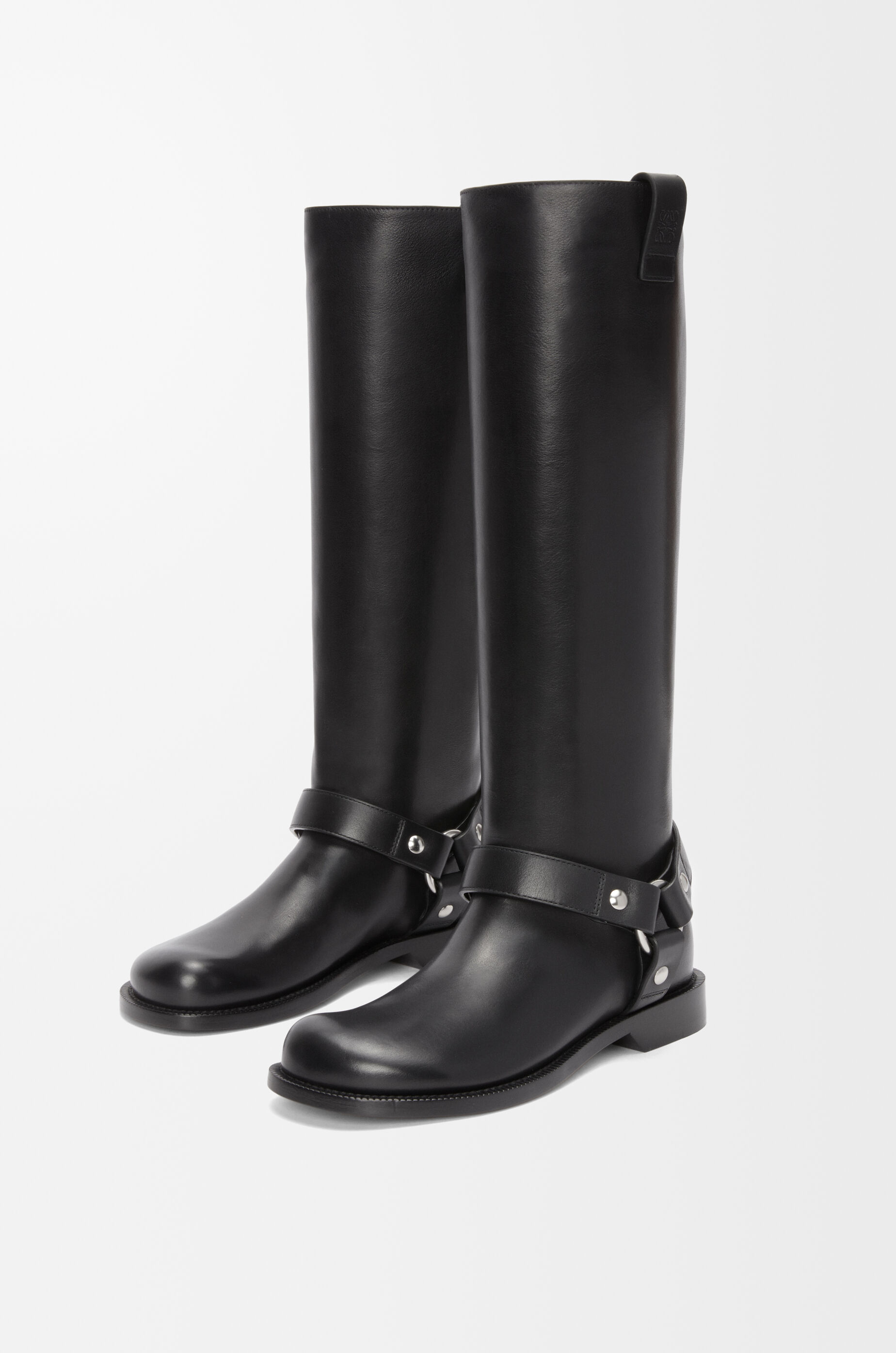Campo Biker high boot in soft calfskin Black - LOEWE
