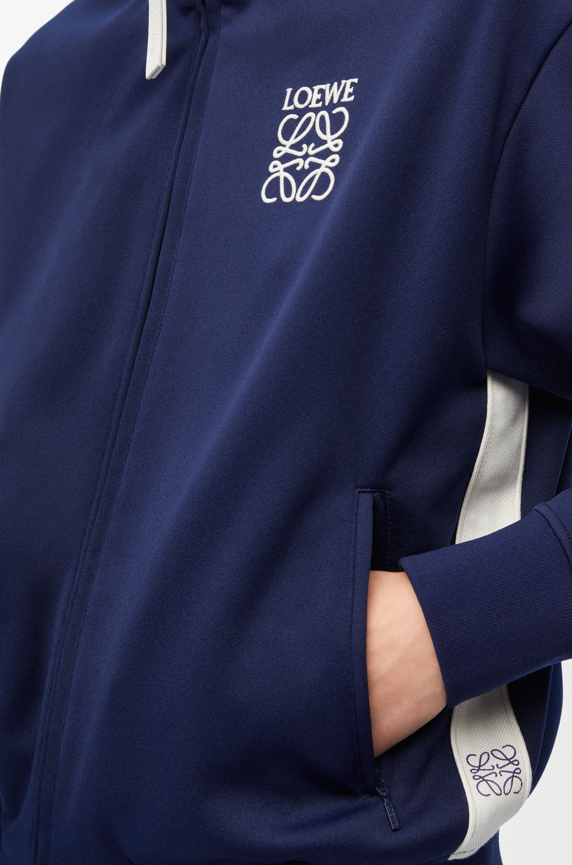 Tracksuit jacket in technical jersey Marine - LOEWE