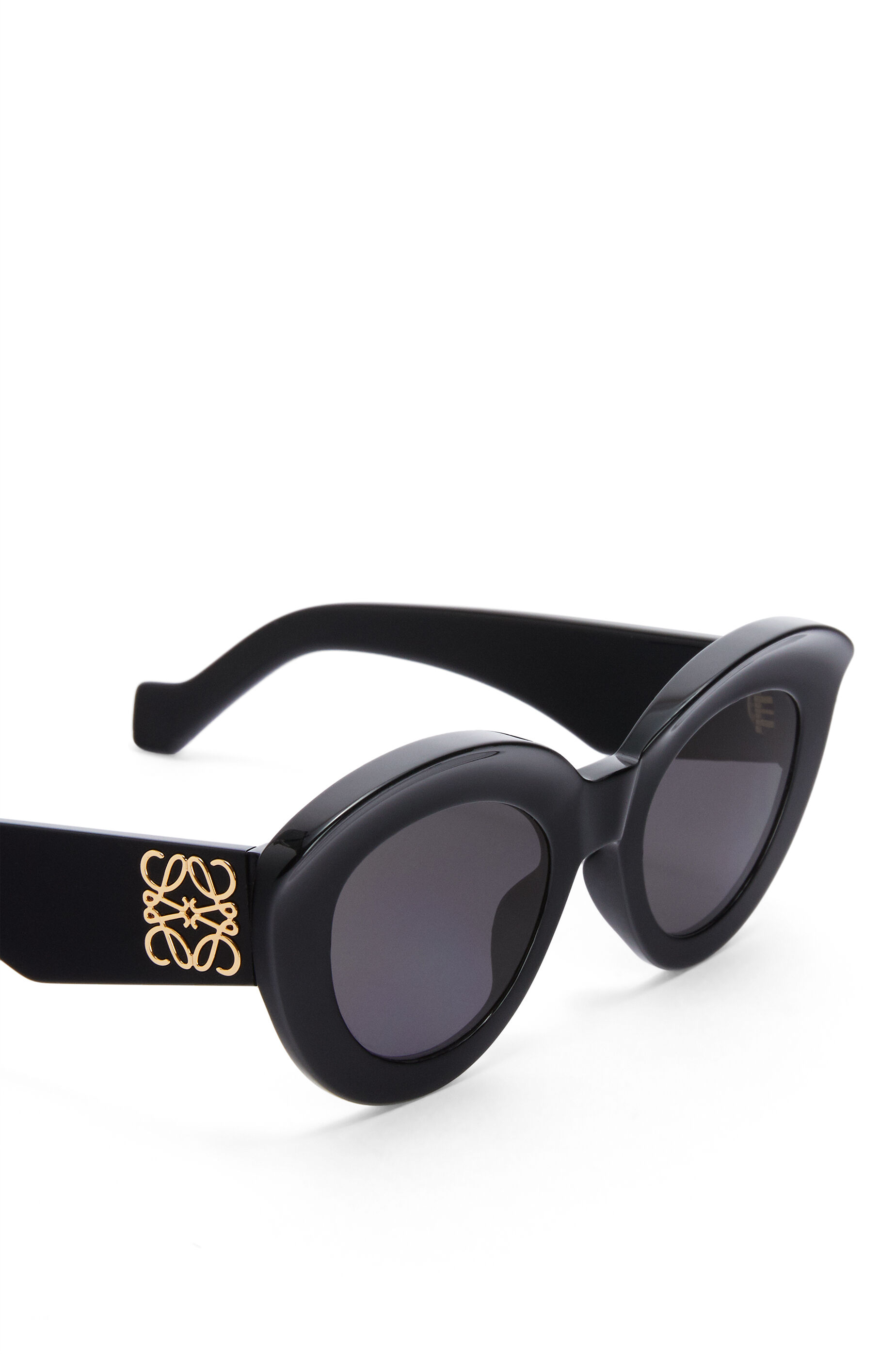 Gafas de sol montura mariposa con anagrama en acetato Negro Brillo - LOEWE