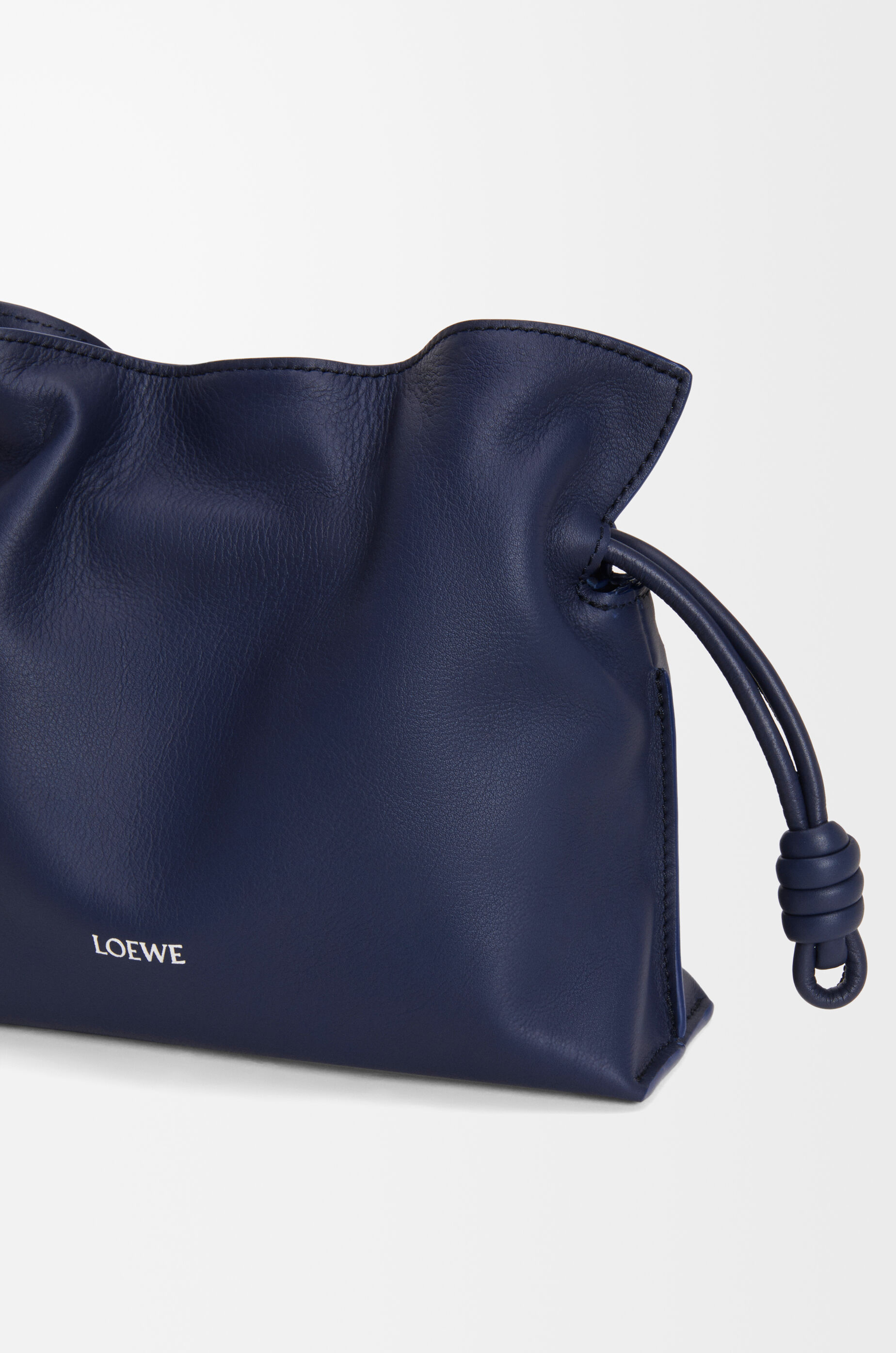 Mini Flamenco clutch in nappa calfskin Abyss Blue - LOEWE