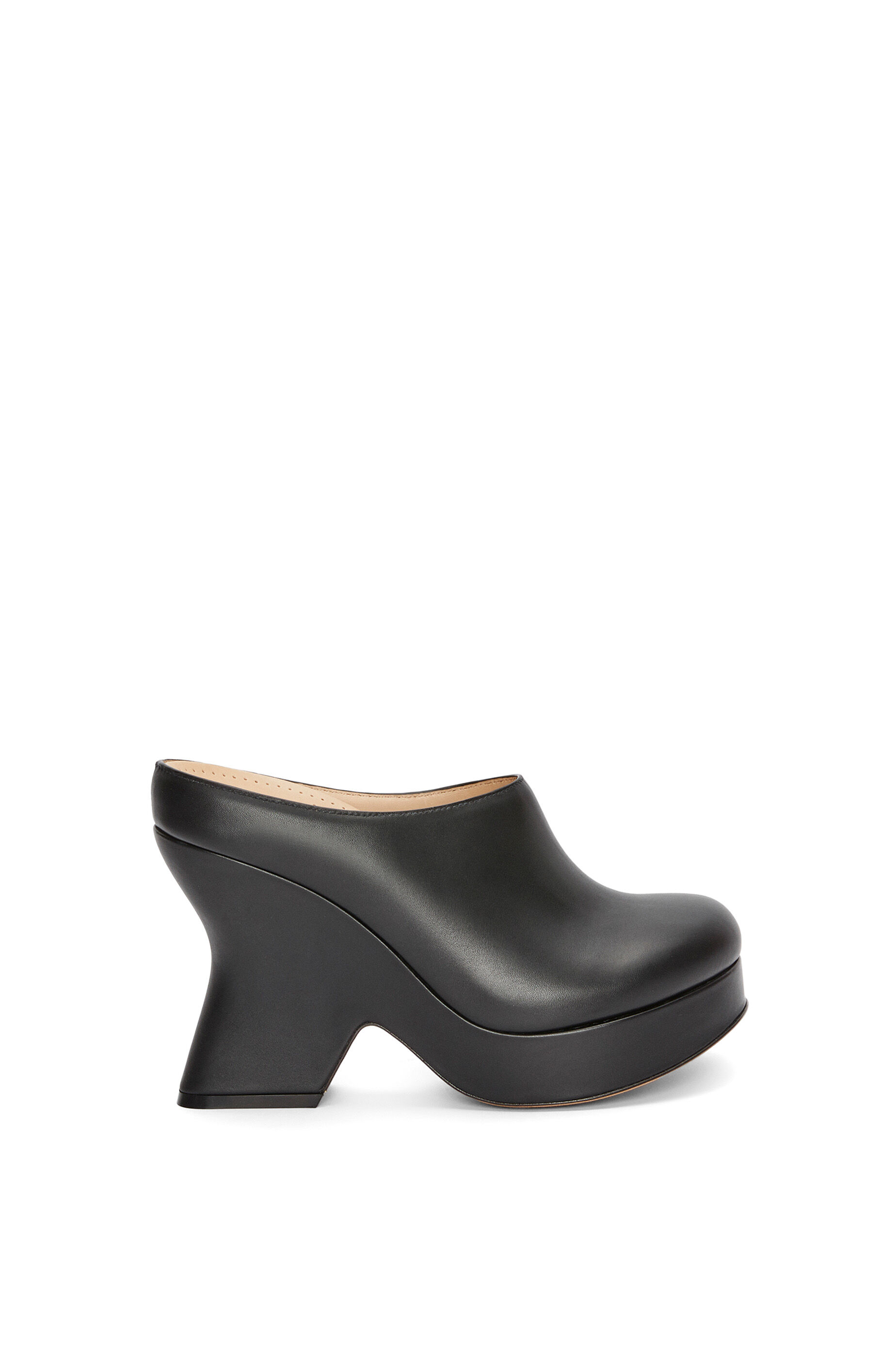 Terra wedge clog in calfskin Black - LOEWE