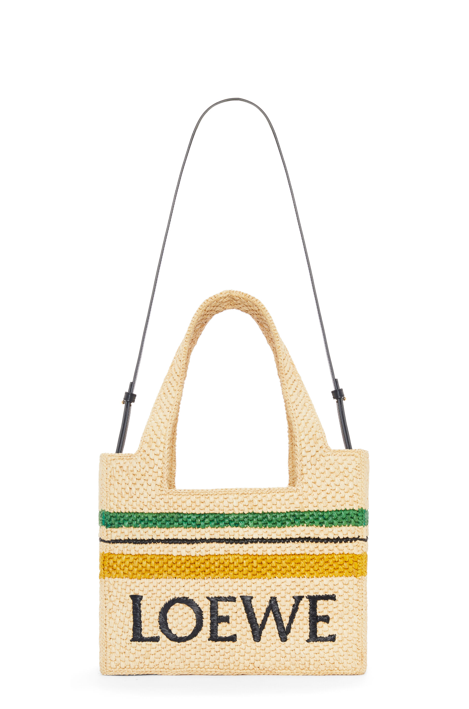 Bolso LOEWE Font Tote a rayas en rafia Natural/Multicolor - LOEWE