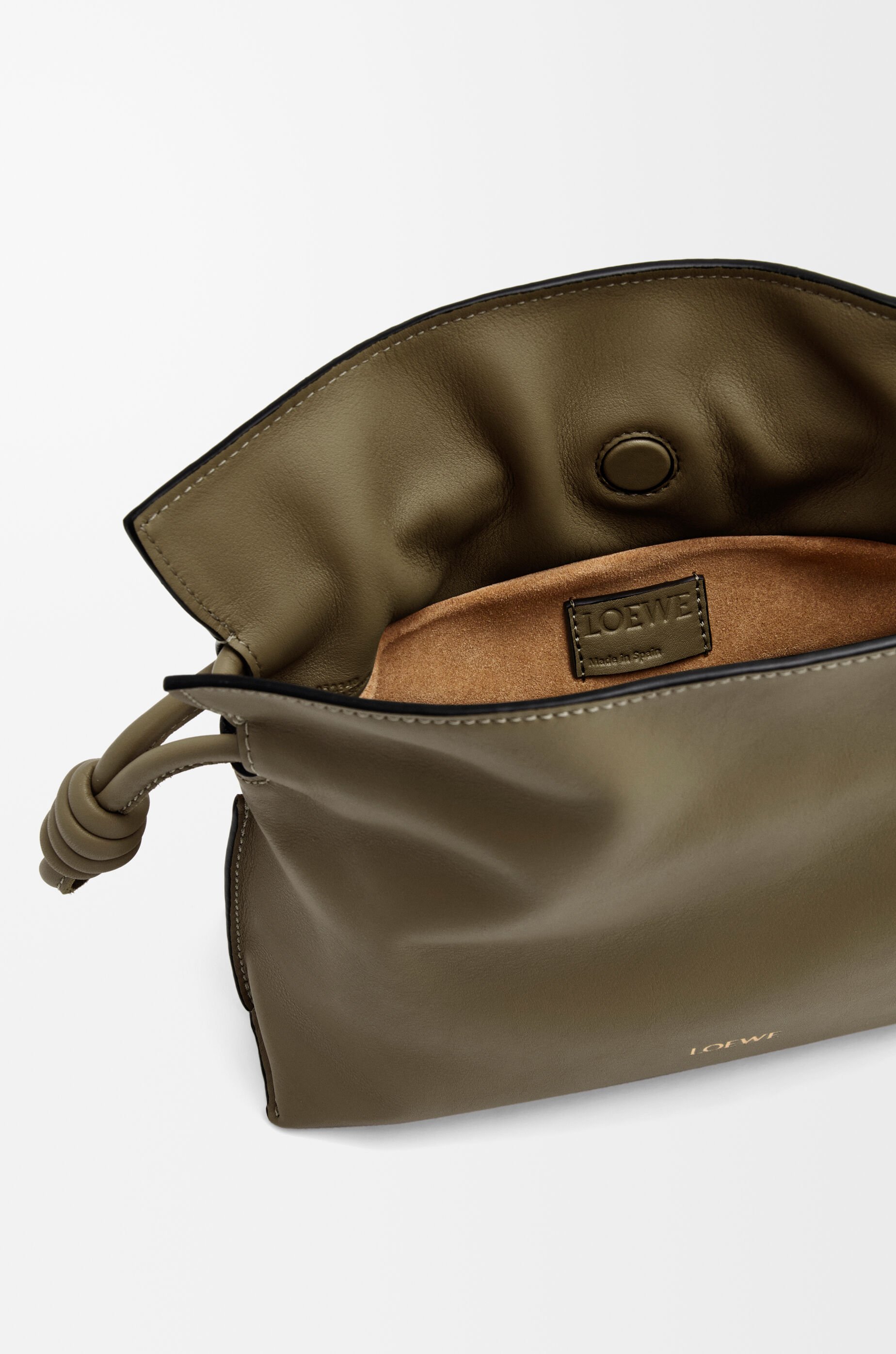 Mini Flamenco clutch in nappa calfskin Dark Khaki Green - LOEWE