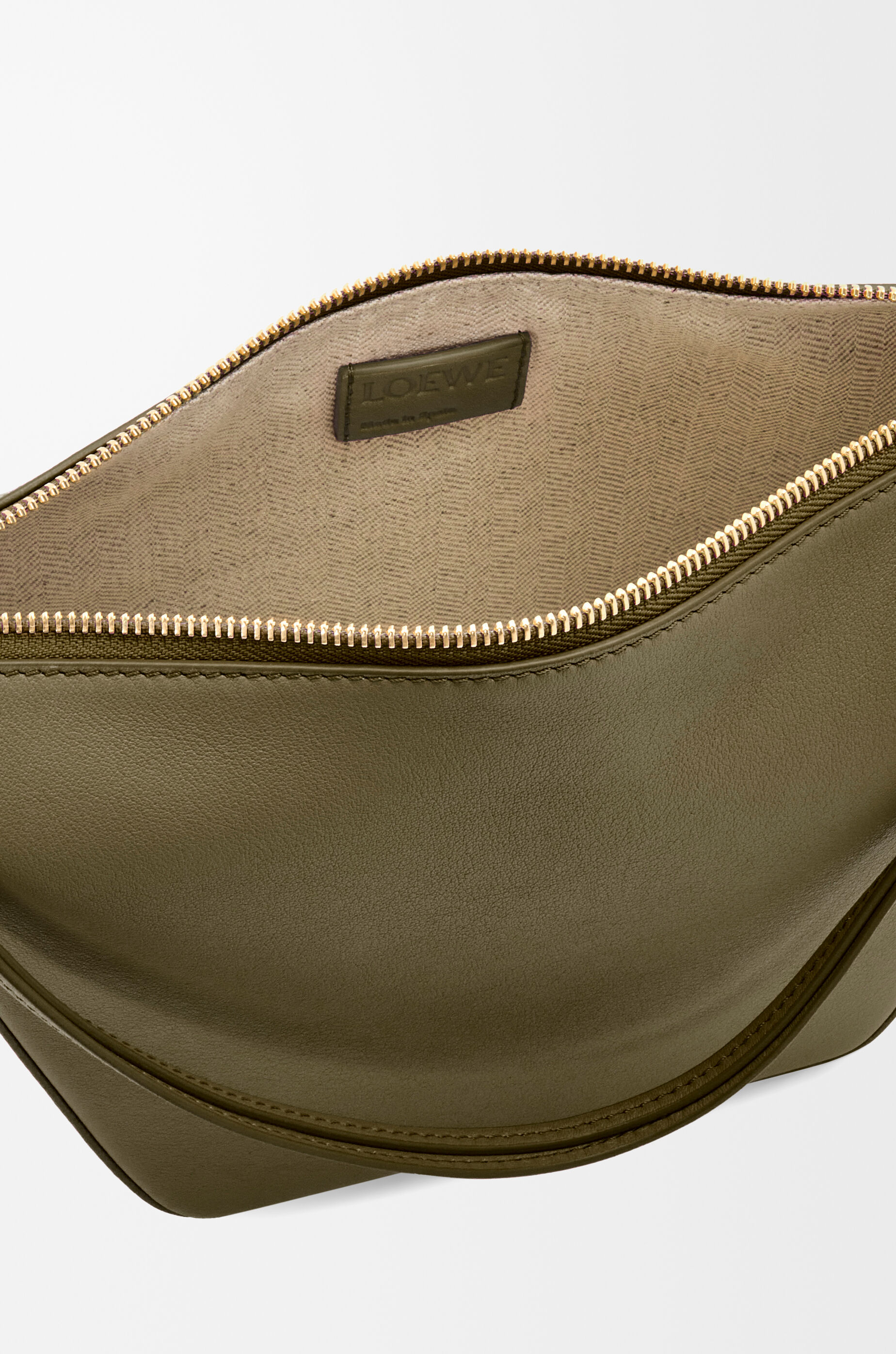 Mini Hammock hobo in classic calfskin Dark Khaki Green - LOEWE