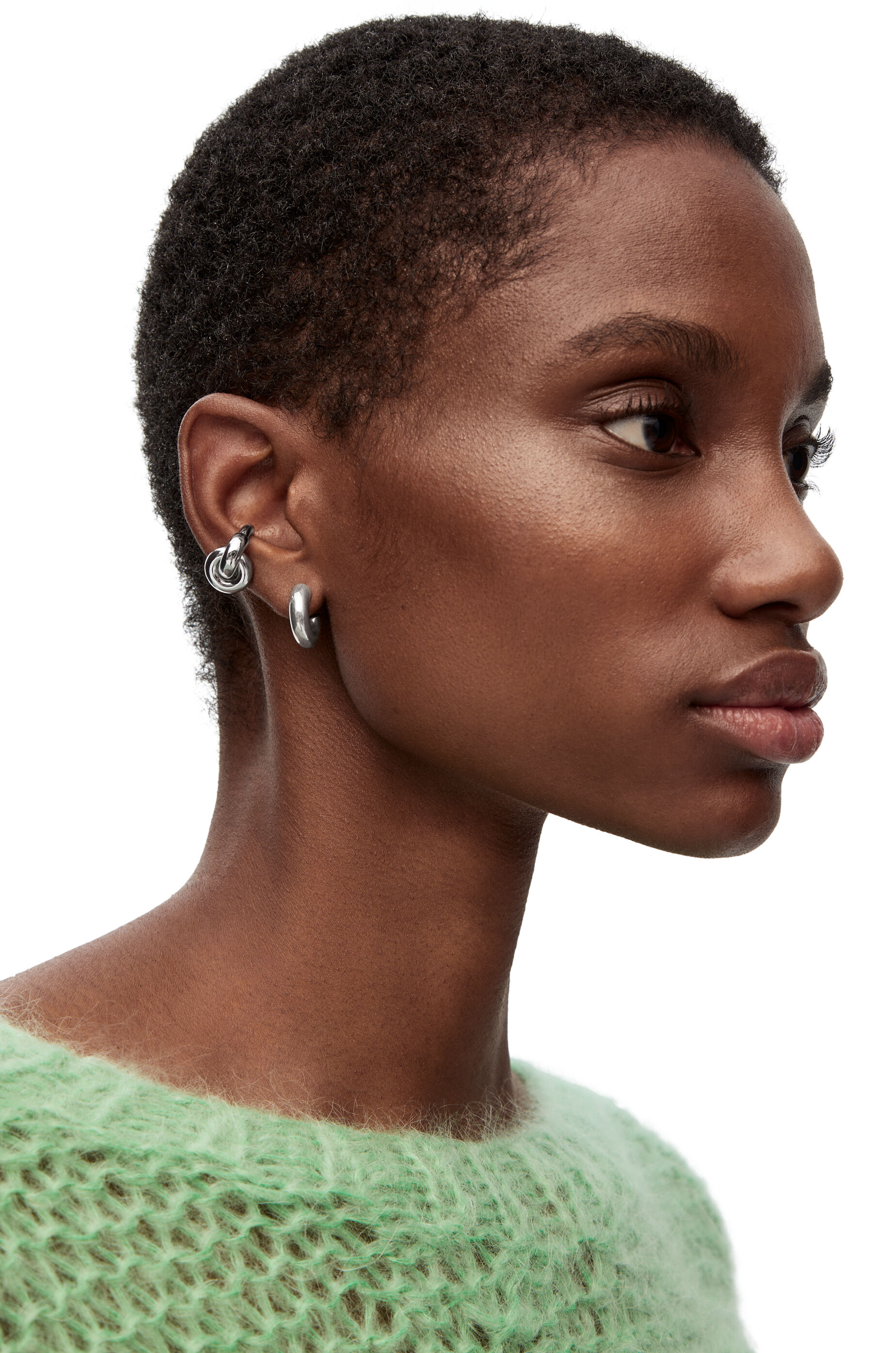 Ear cuff Donut Link en plata de ley Plata - LOEWE