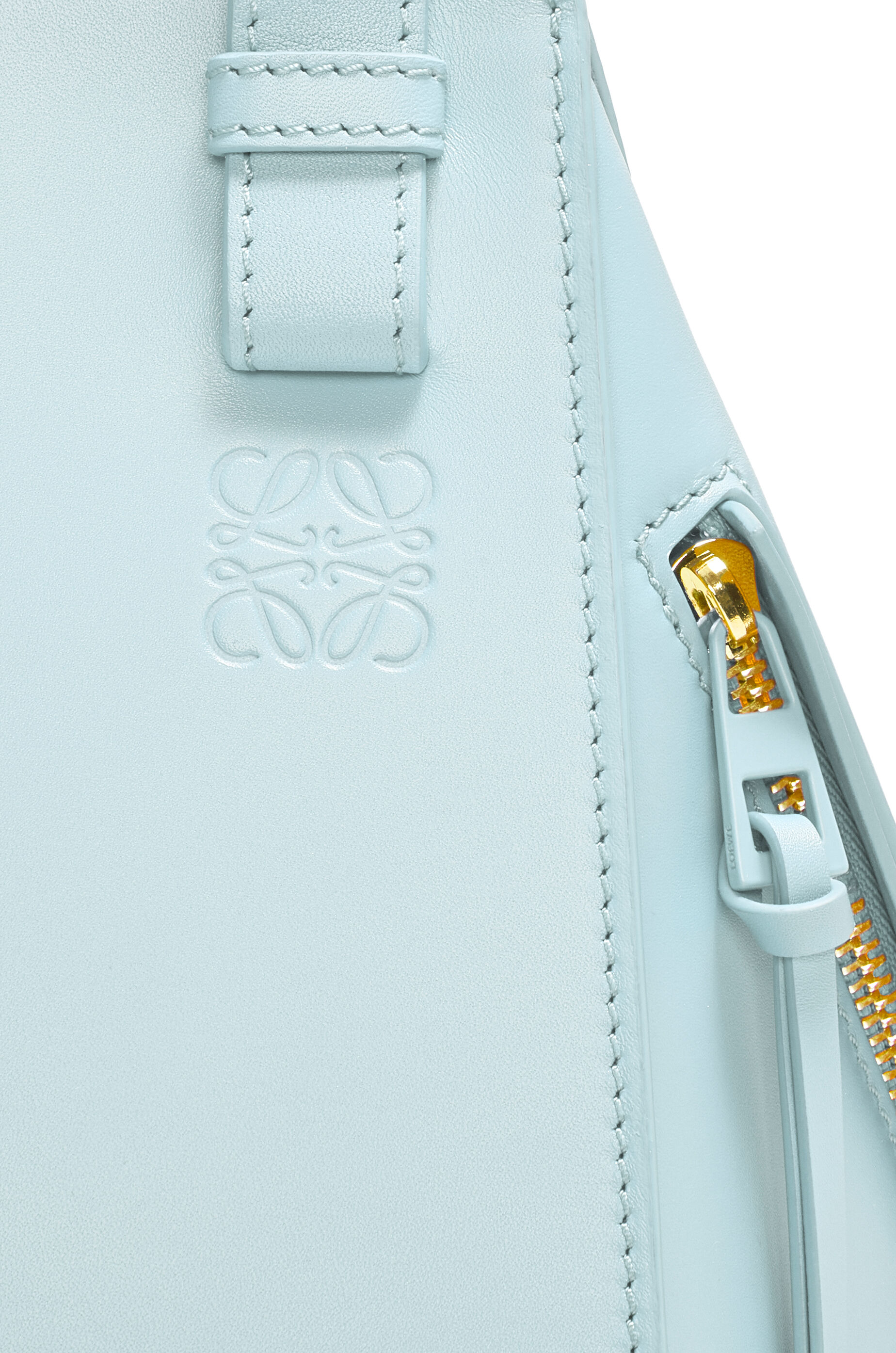 Hammock compact bag in satin calfskin Aquamarine - LOEWE