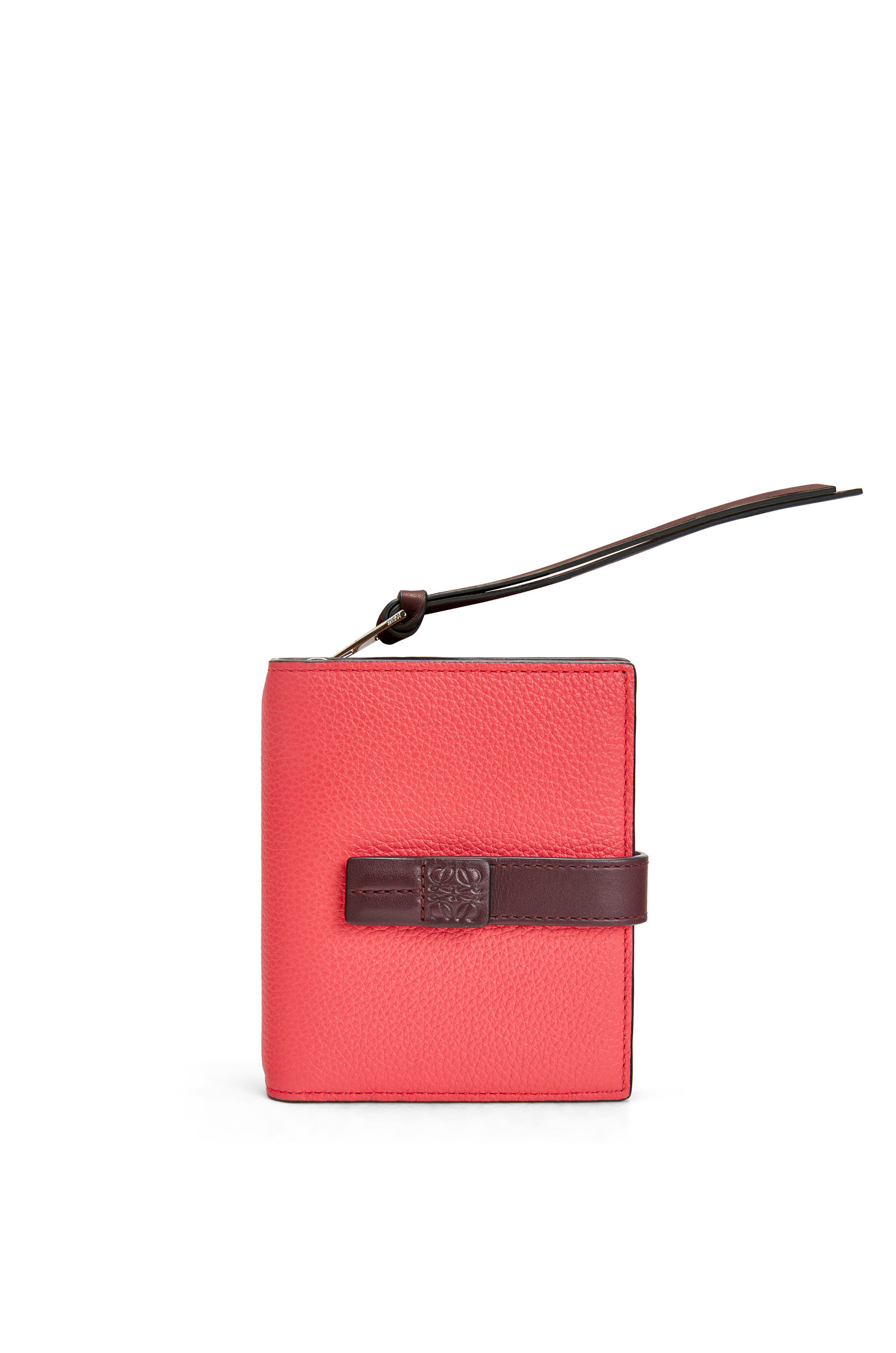 Compact zip wallet in soft grained calfskin Poppy Pink - LOEWE