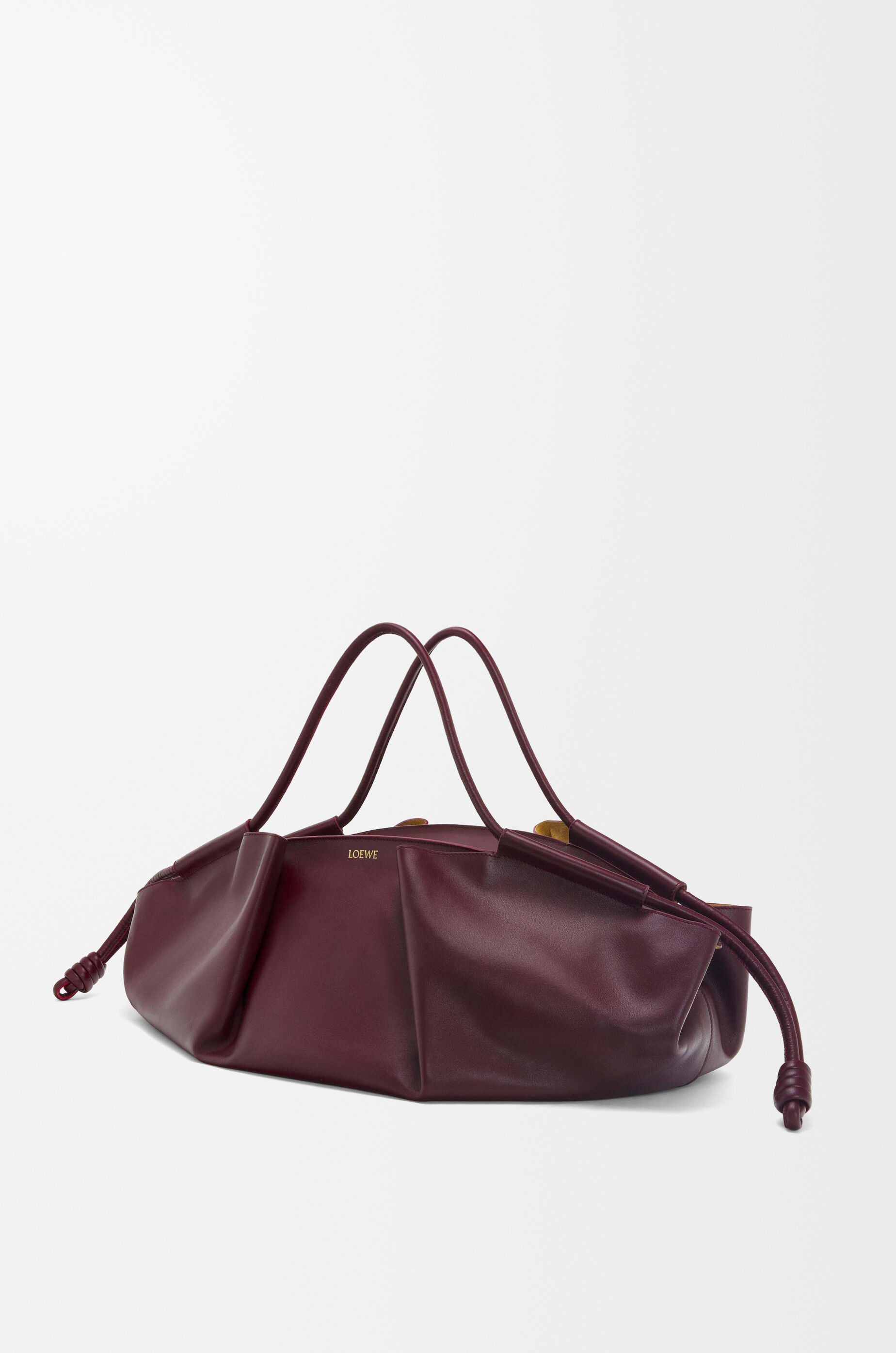 XL Paseo bag in shiny nappa calfskin Burgundy - LOEWE