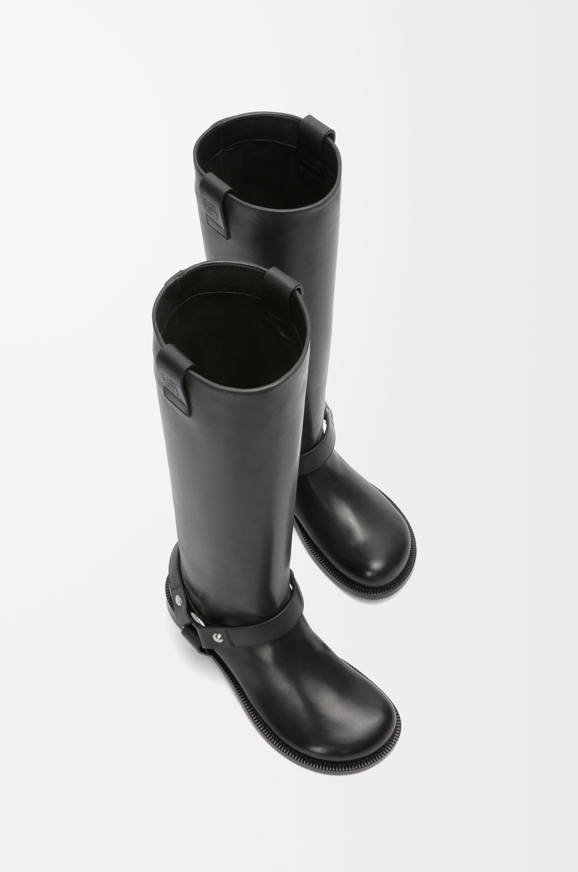 Campo Biker high boot in soft calfskin Black - LOEWE