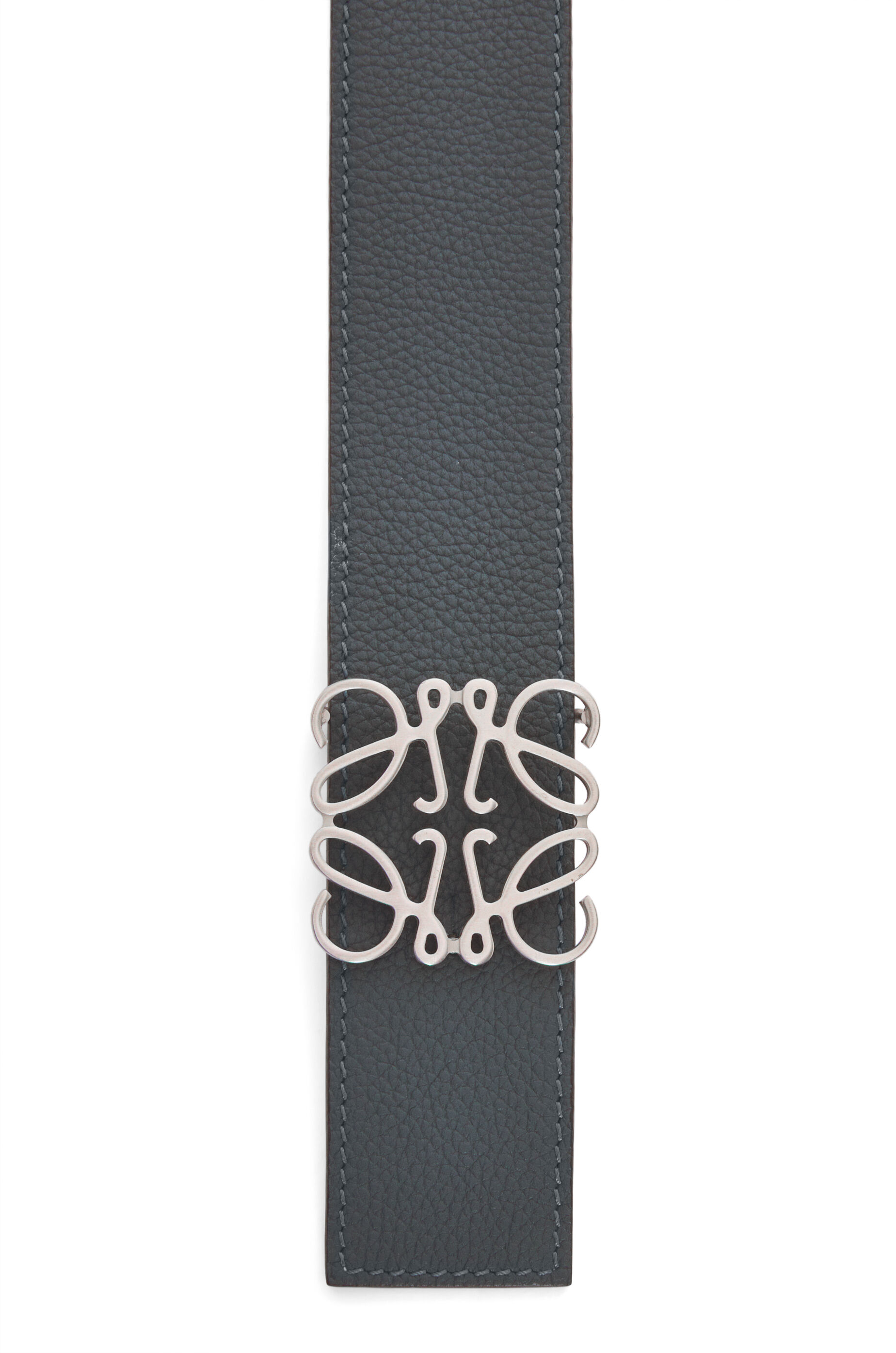 Reversible Anagram belt in soft grained calfskin and smooth calfskin ...