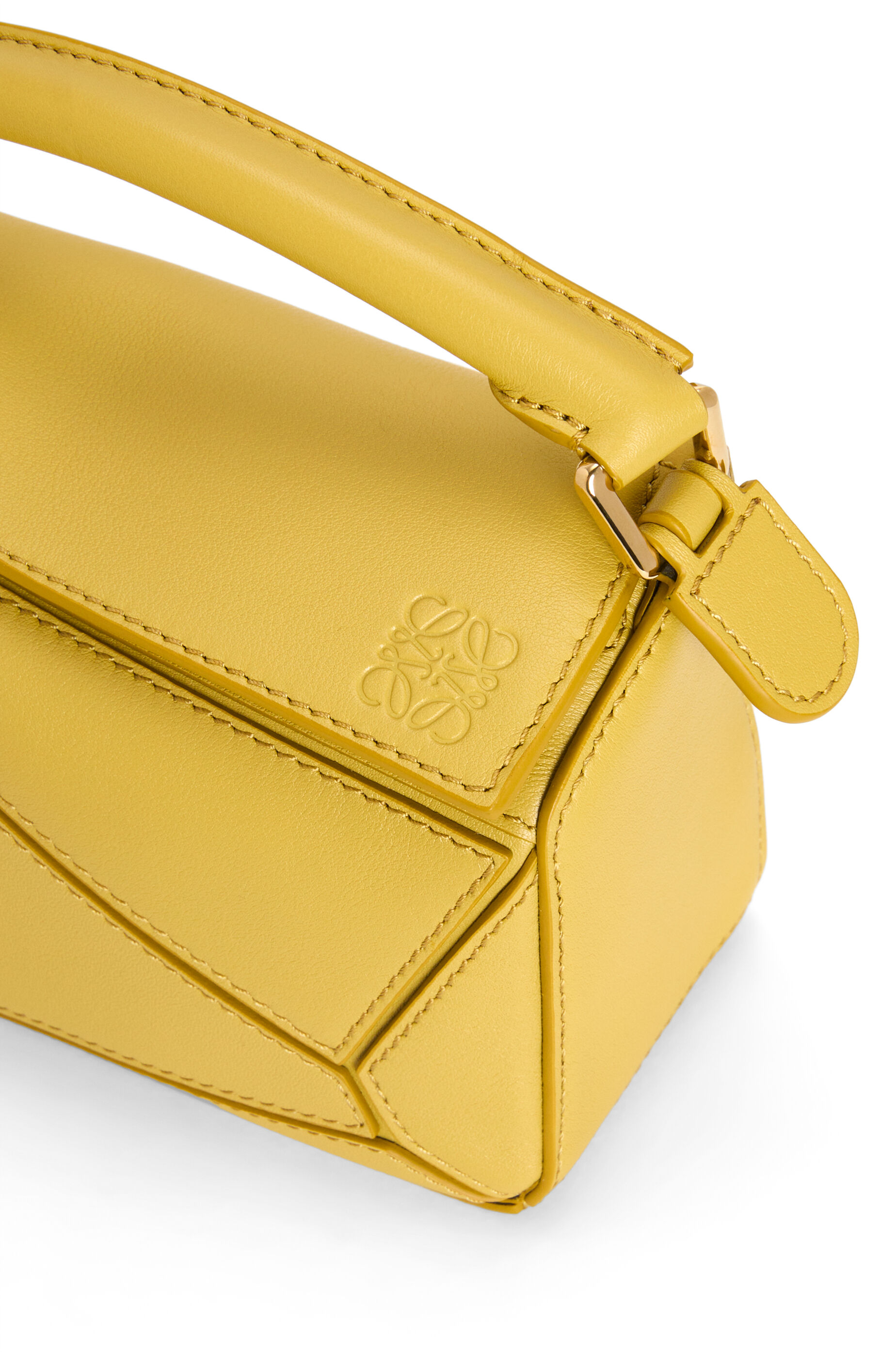 Mini Puzzle bag in classic calfskin Bright Ochre - LOEWE