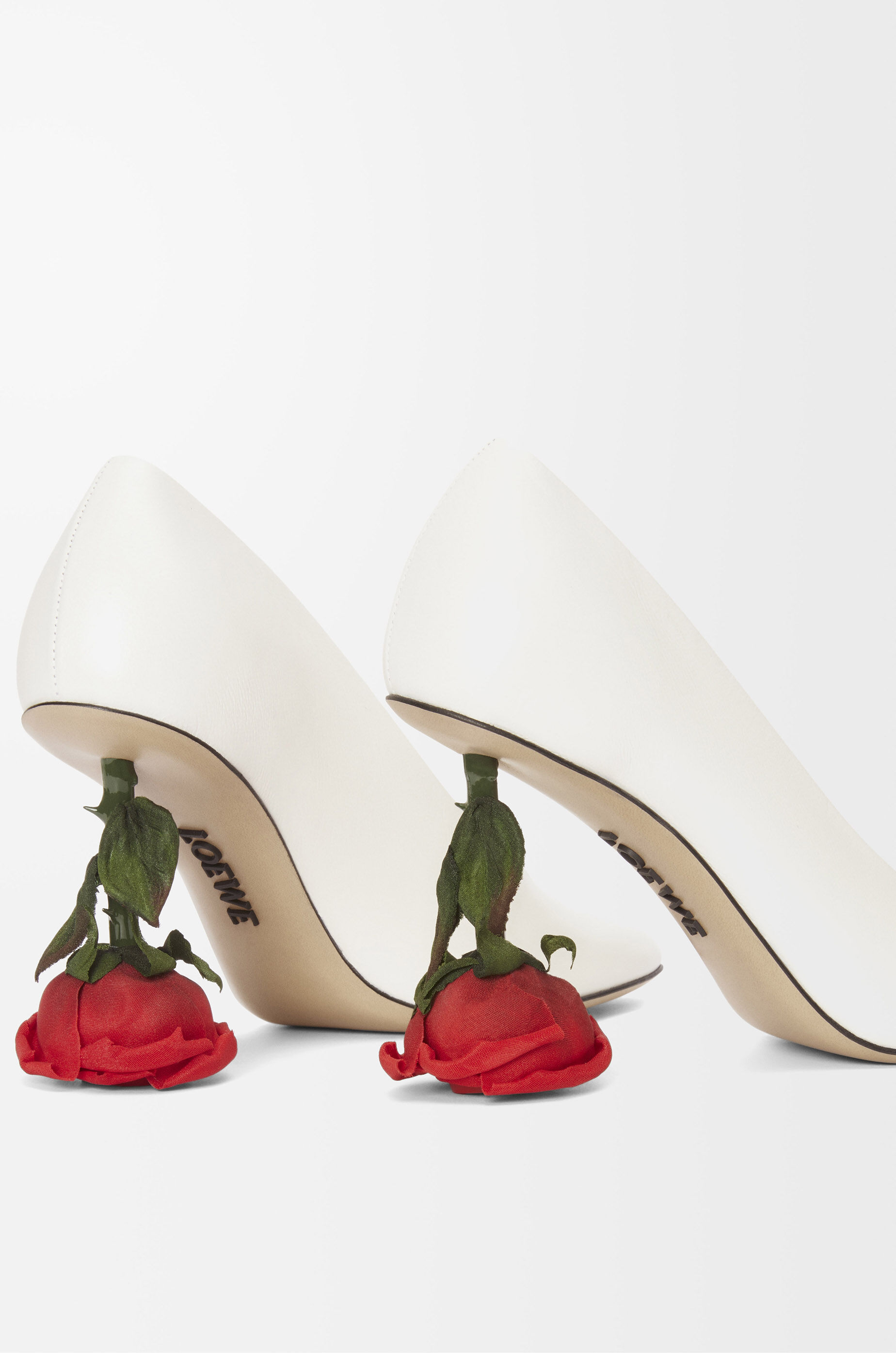 Zapato de salón Toy Rose en piel de cordero Blanco - LOEWE