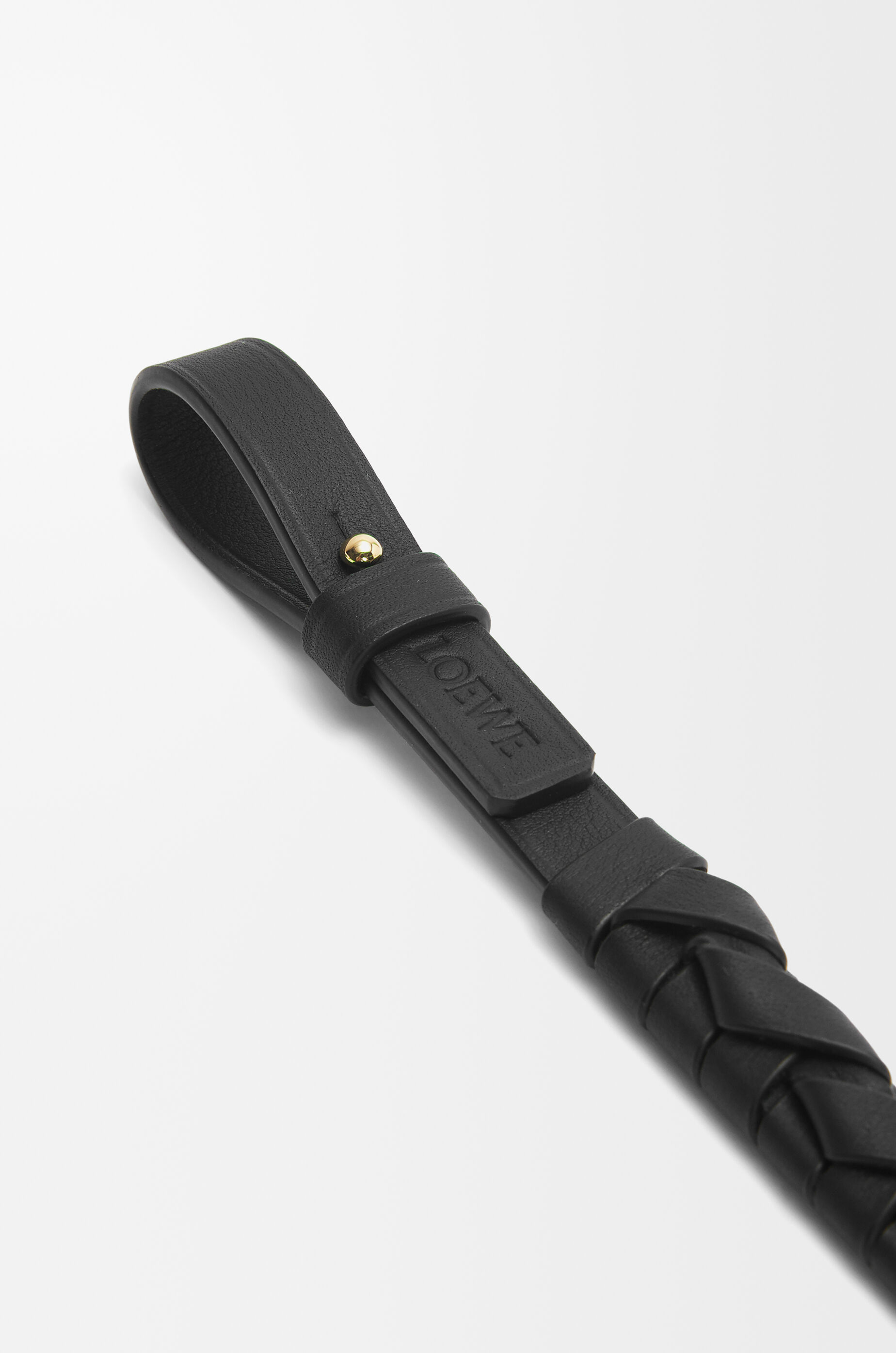 Woven spiral strap in classic calfskin Black - LOEWE