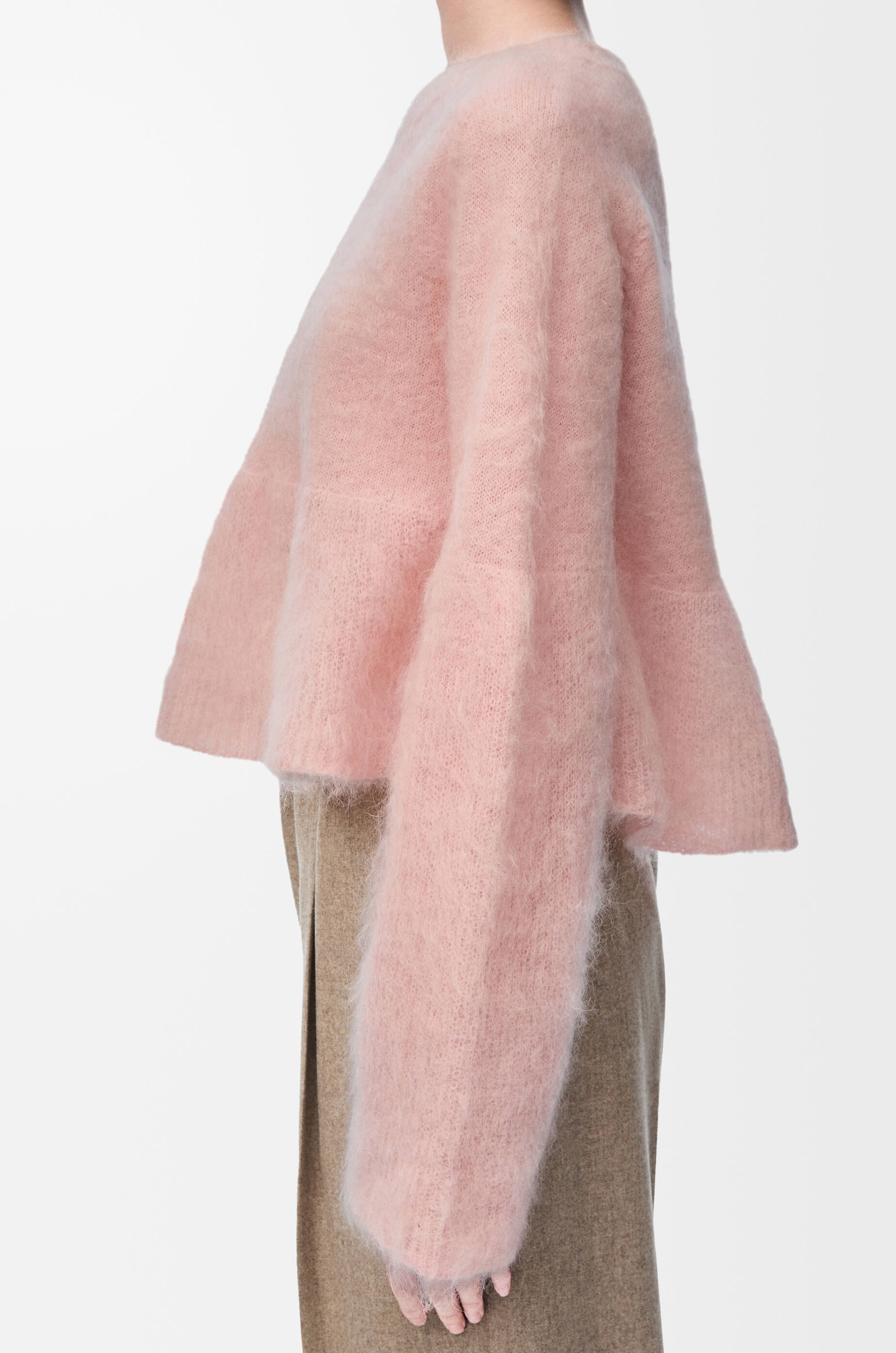Sweater in mohair blend Light Pink - LOEWE