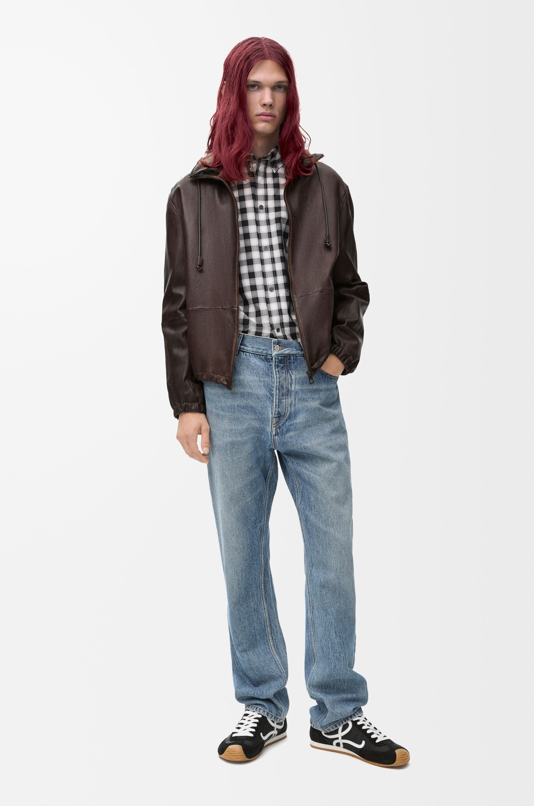 Hooded jacket in nappa lambskin Brown - LOEWE Hooded jacket in nappa lambskin Brown - LOEWE