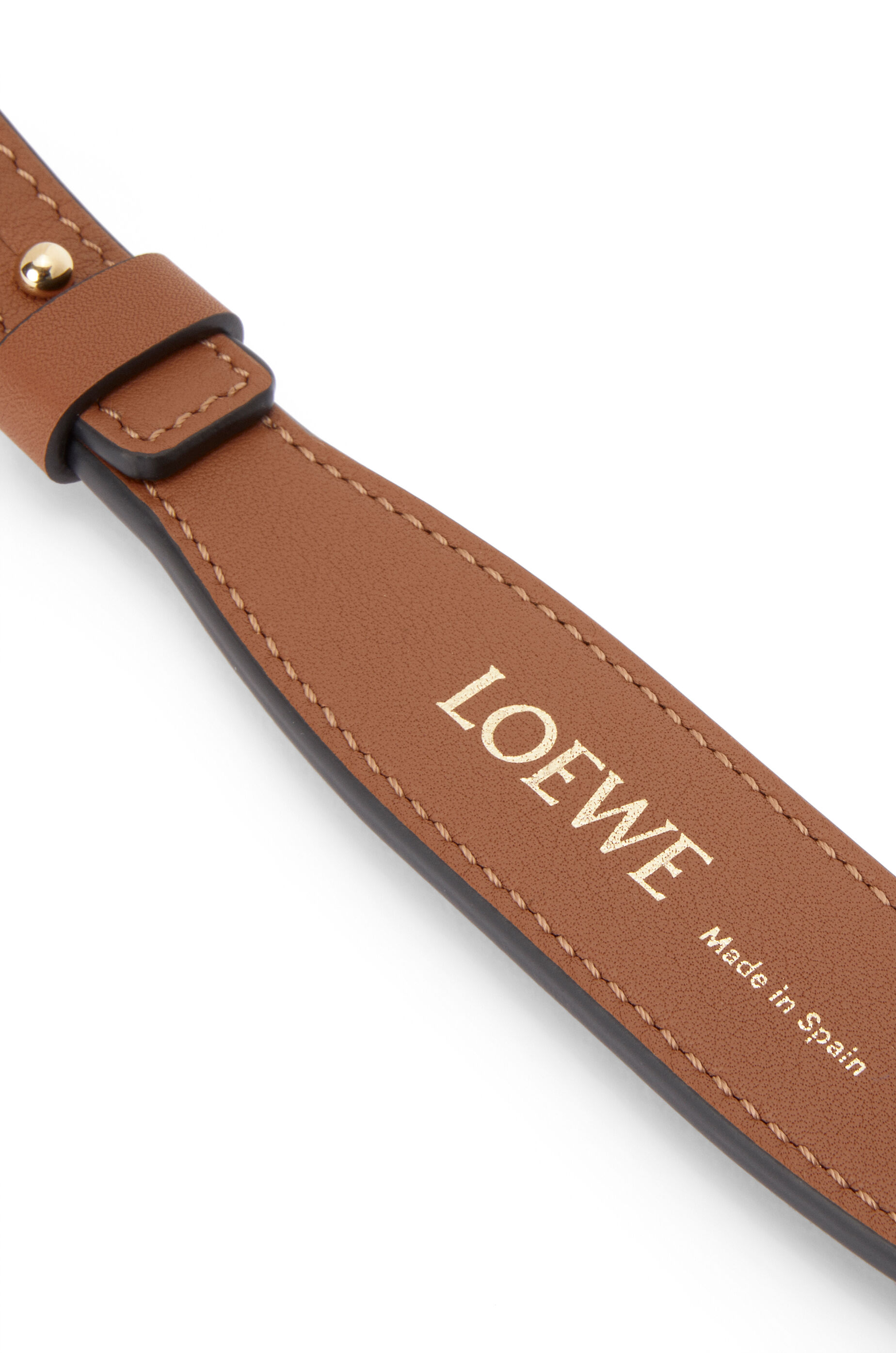 Branded short strap in classic calfskin Tan - LOEWE
