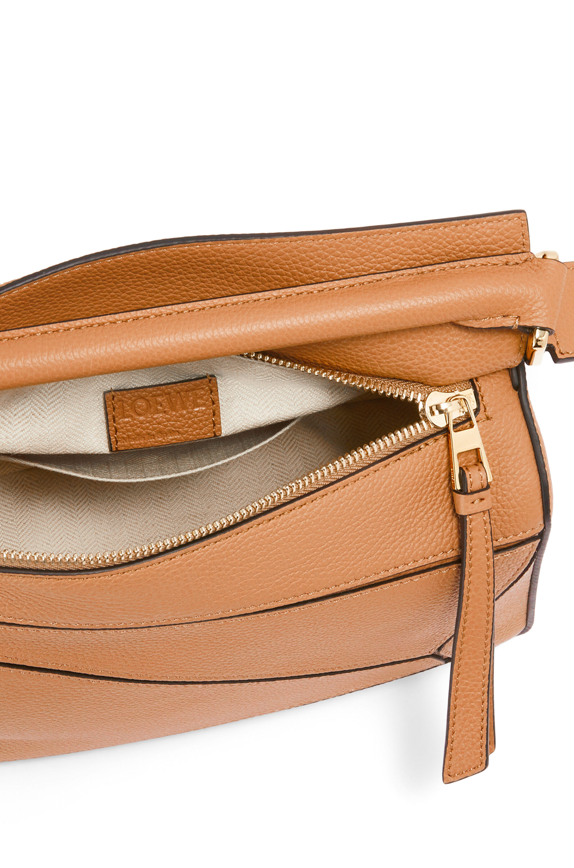Small Puzzle bag in soft grained calfskin Light Caramel - LOEWE