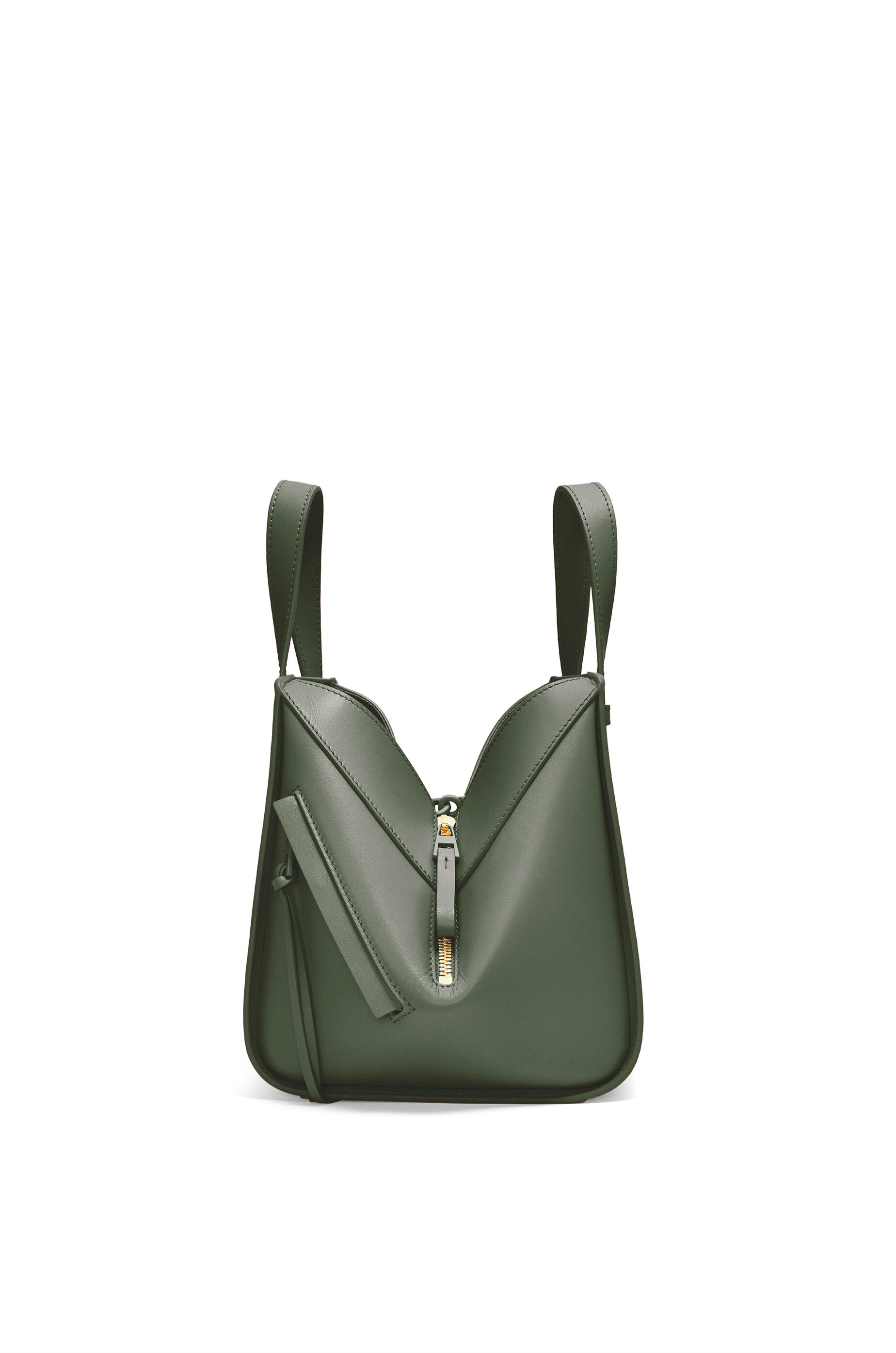 Hammock compact bag in satin calfskin Vintage Khaki - LOEWE