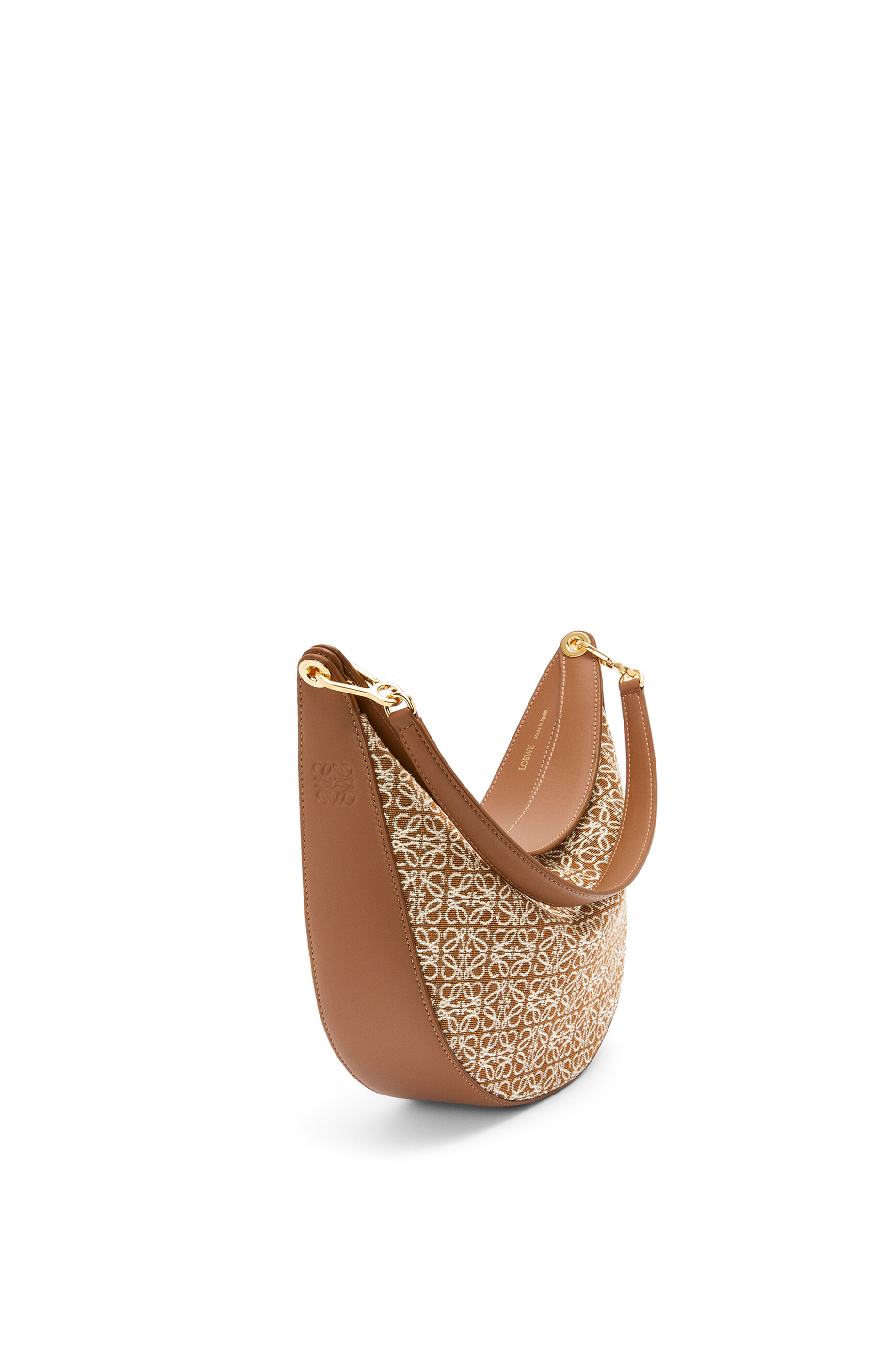 Bolso LOEWE Luna en piel de ternera y jacquard de anagrama Bronceado ...