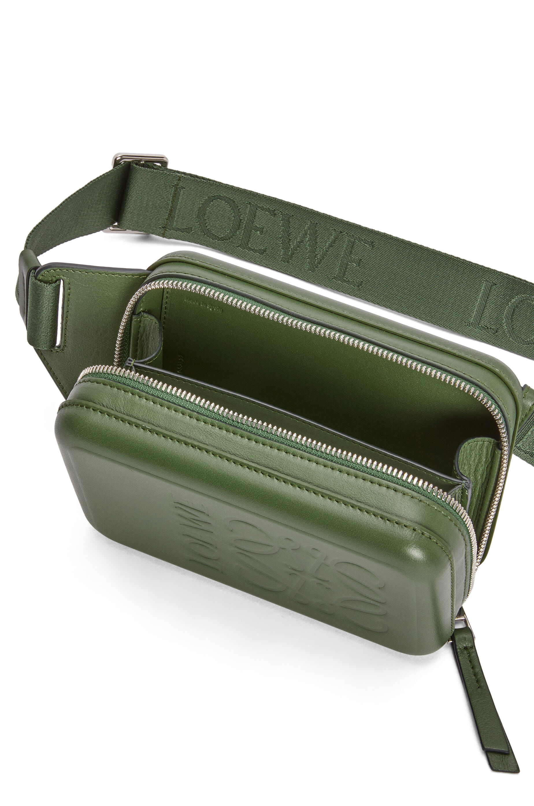 Molded Sling in smooth calfskin Hunter Green - LOEWE