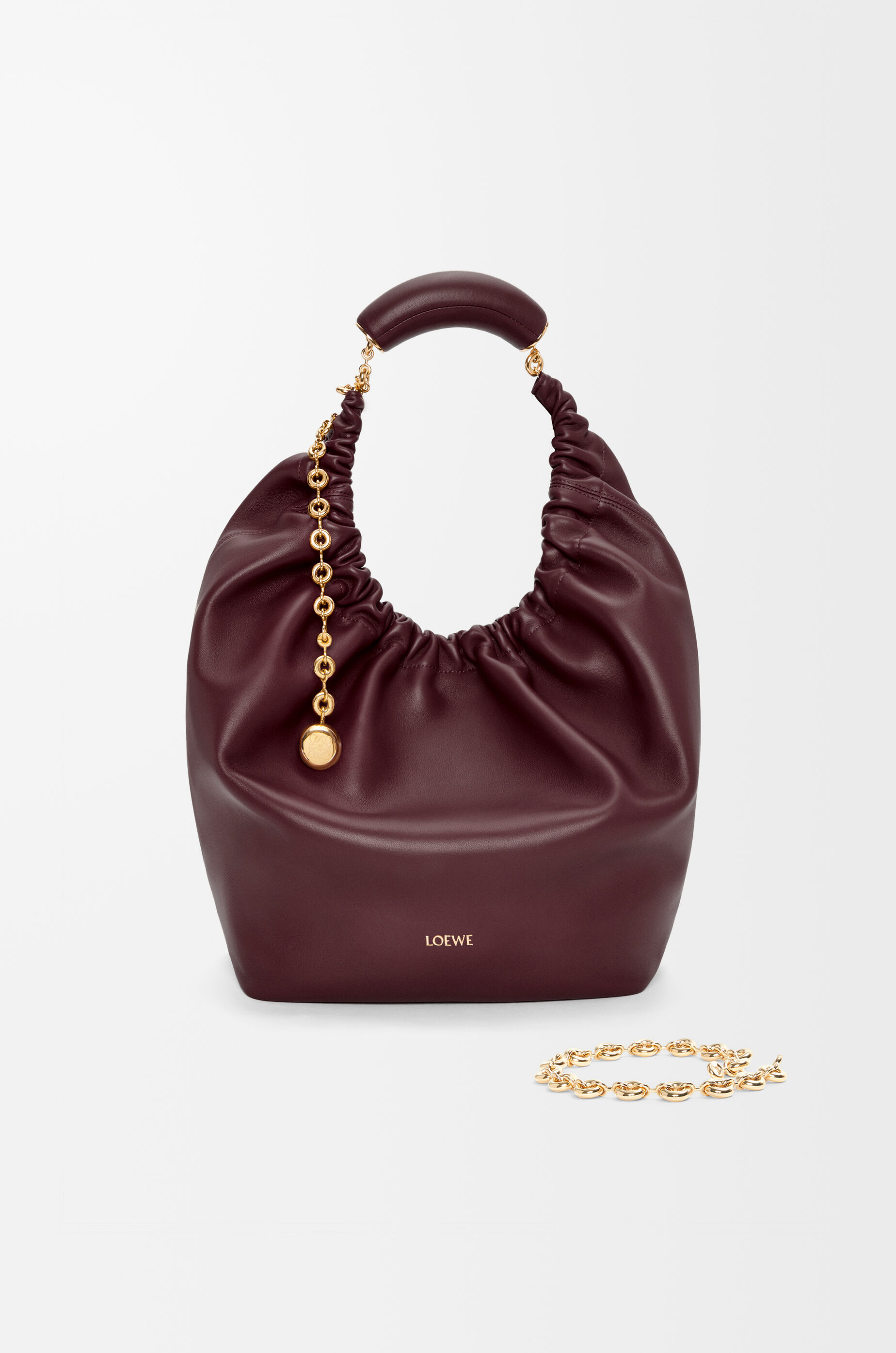 Medium Squeeze bag in mellow nappa lambskin Dark Burgundy - LOEWE