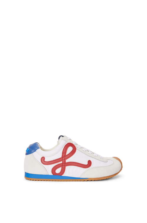 Ballet Runner 2.0 in nylon and calfskin White/Red/Blue - LOEWE