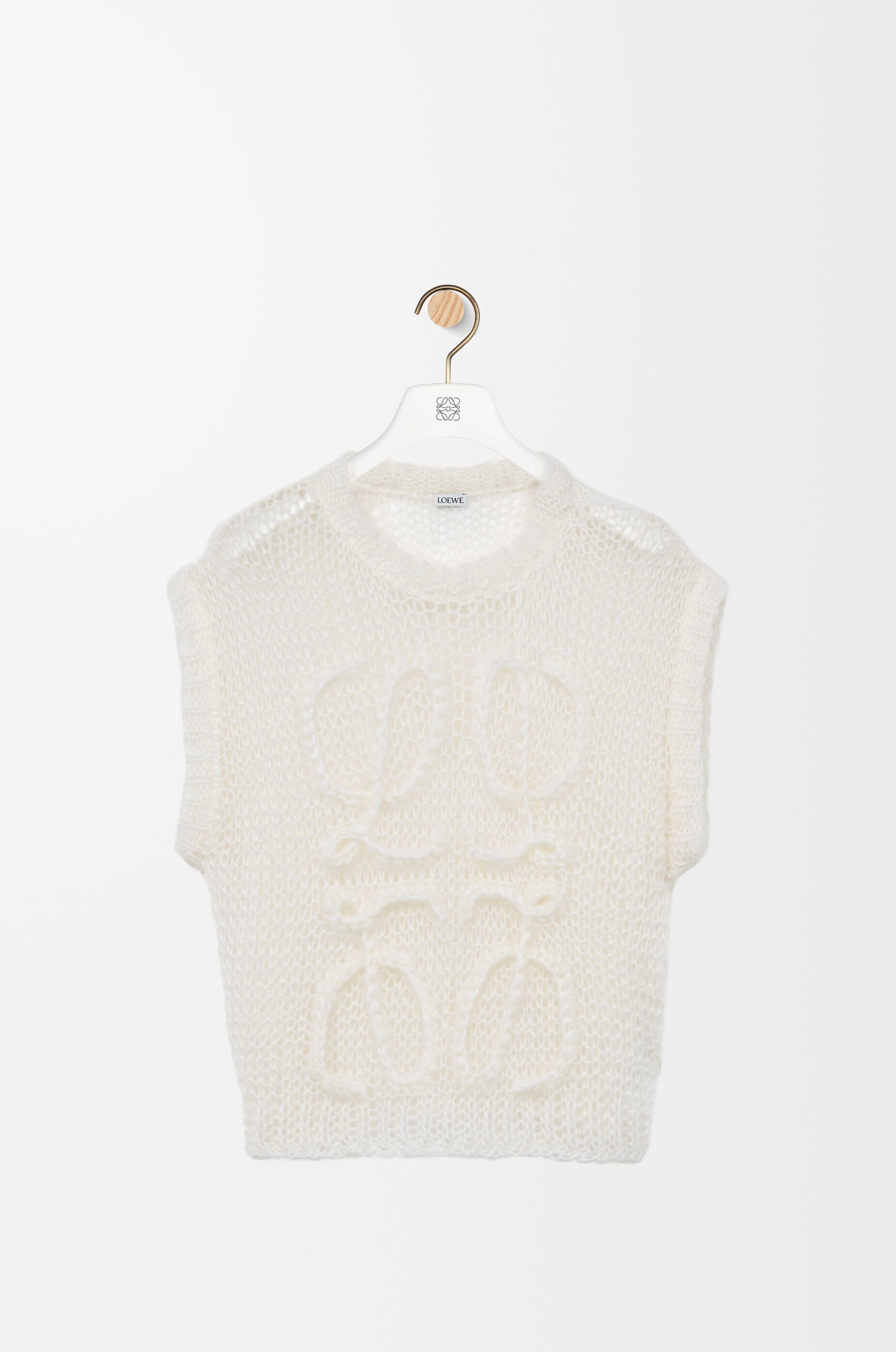Anagram vest in mohair Soft White - LOEWE