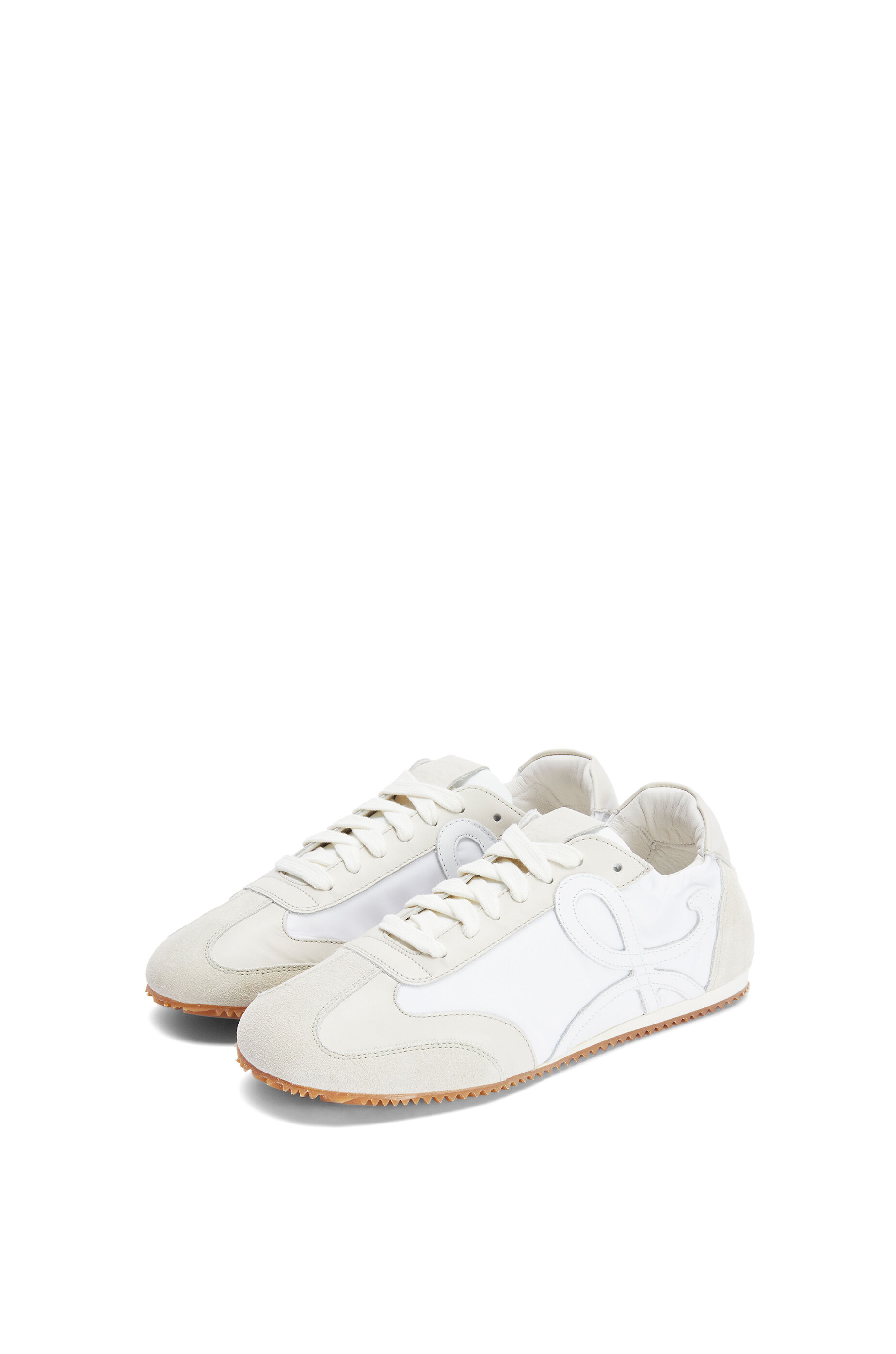 Ballet runner in nylon and calfskin White/Off-white - LOEWE