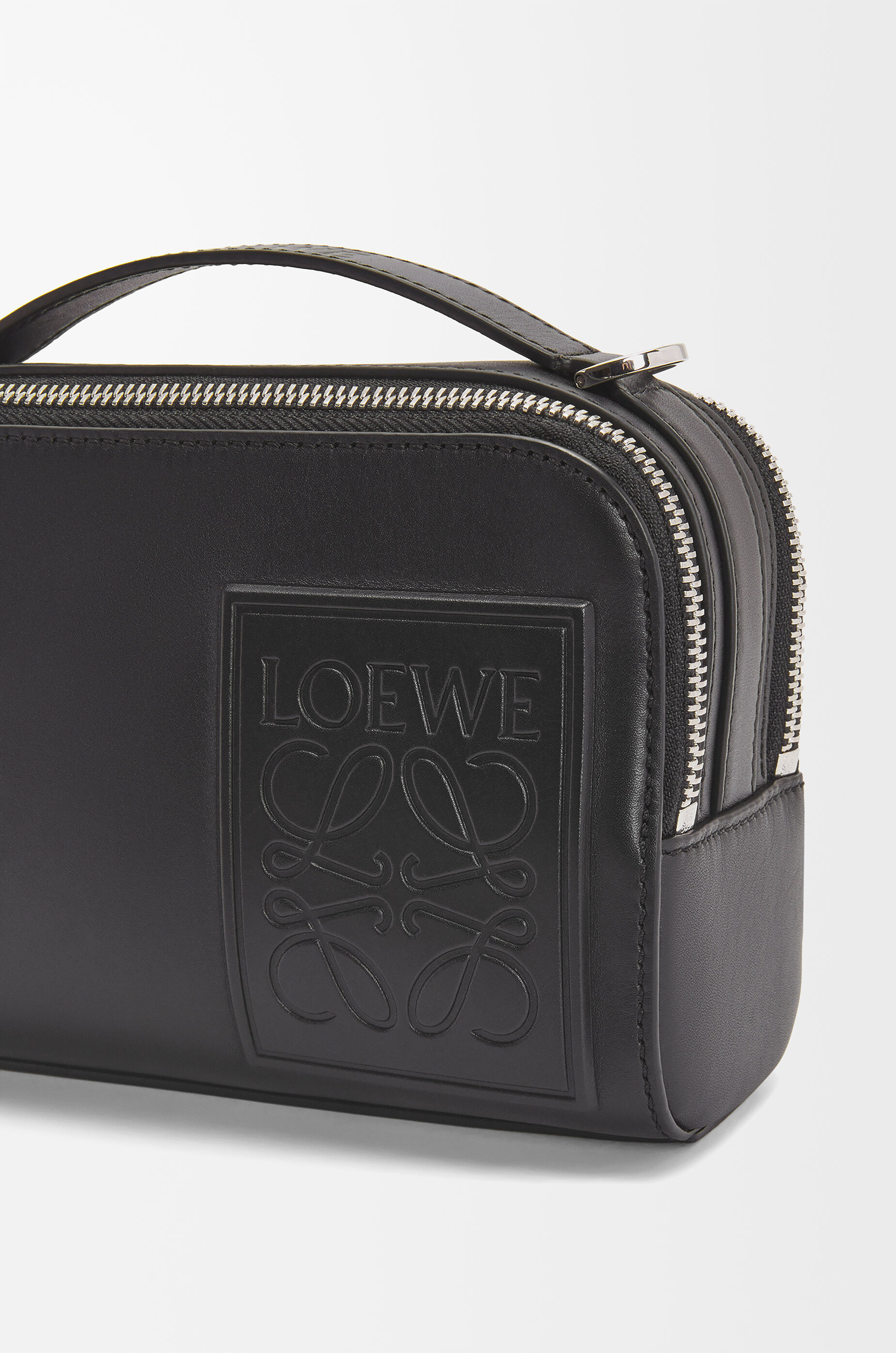 Mini Camera Crossbody bag in satin calfskin Black - LOEWE